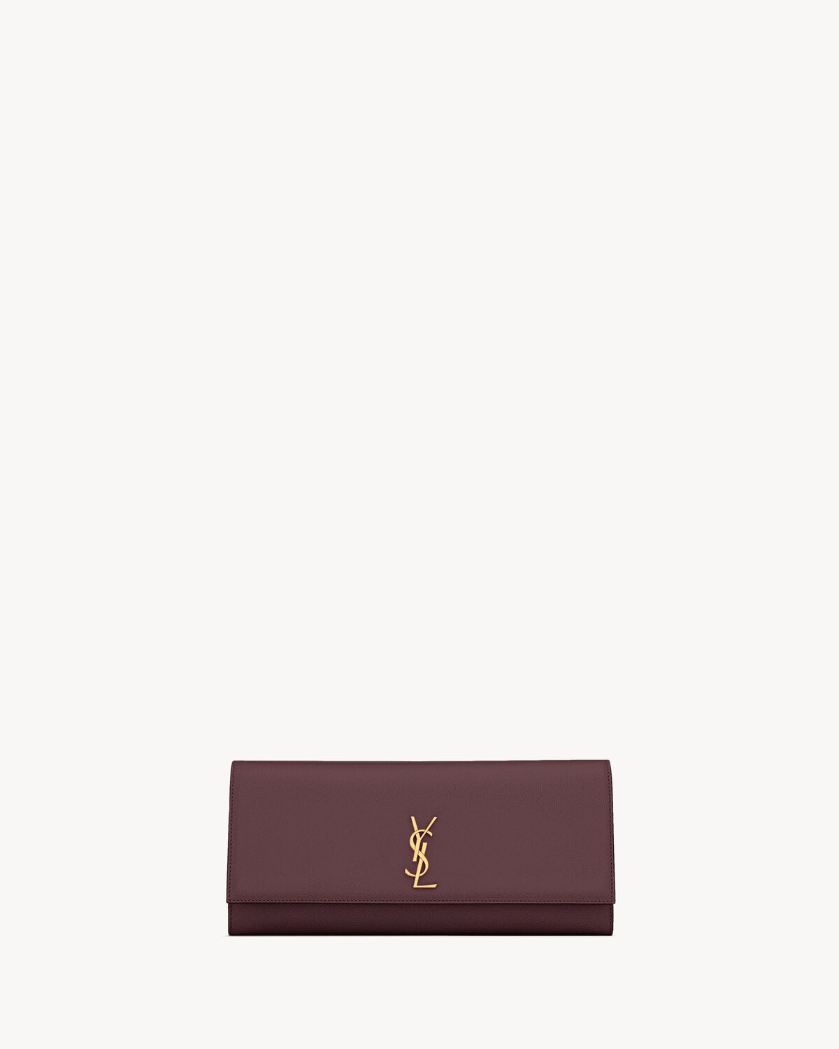 KATE clutch in grain de poudre leather in Bordeaux | Saint Laurent ...