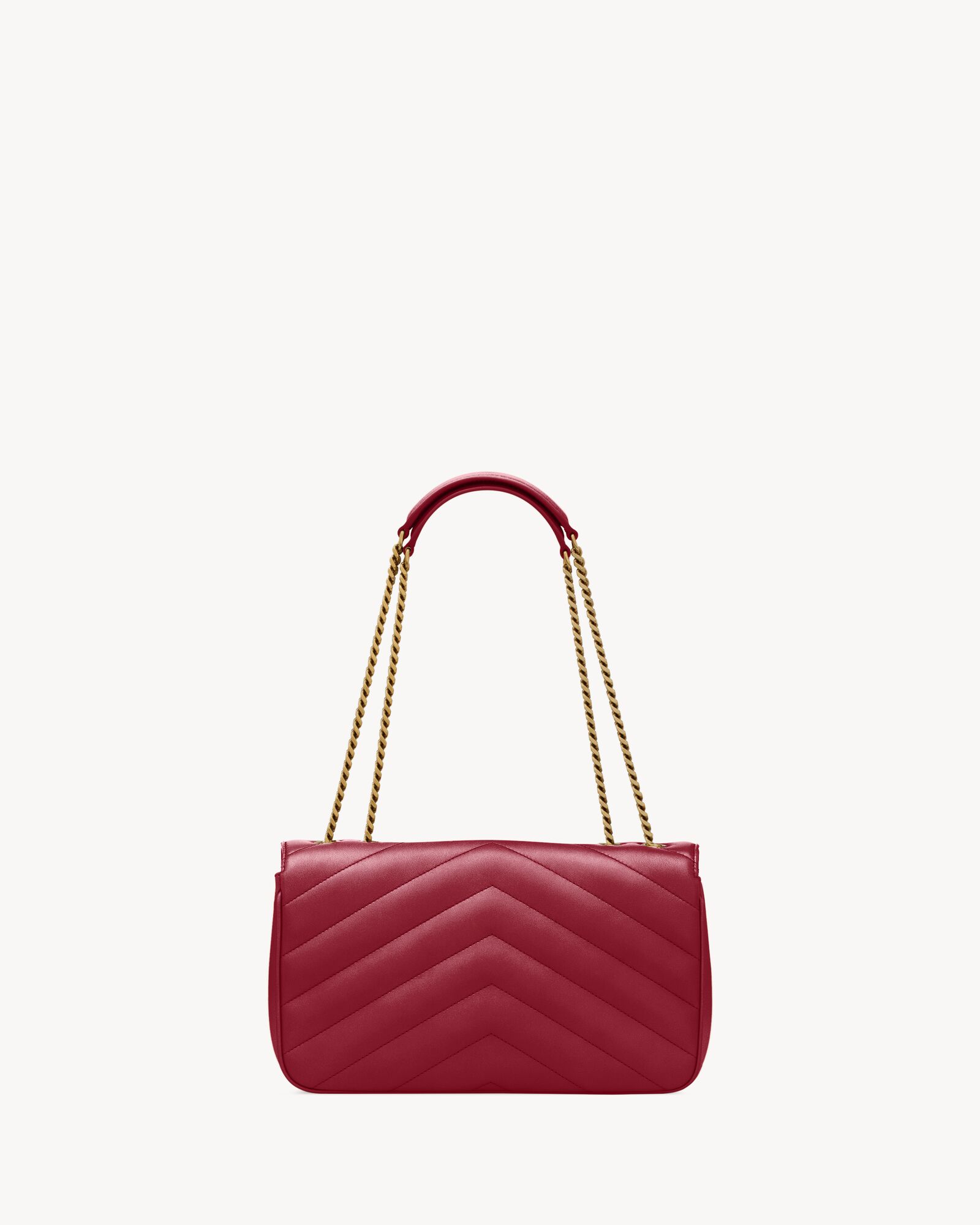 LOULOU medium in MATELASSÉ lambskin in Red | Saint Laurent | YSL EN-US