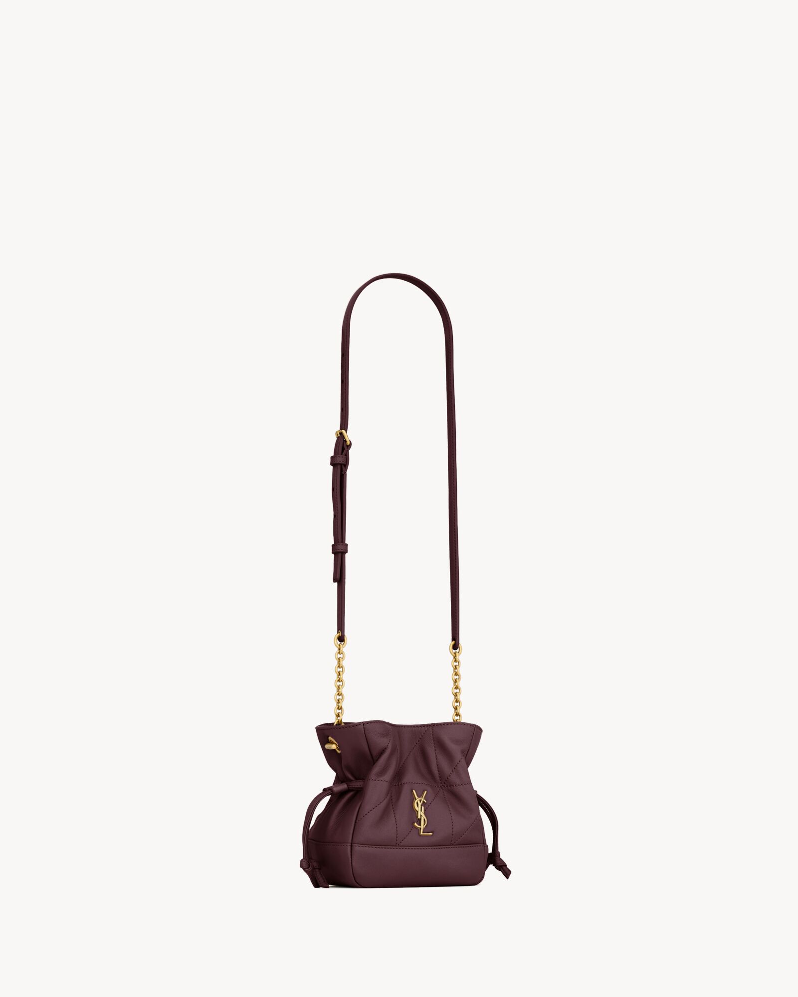 JAMIE mini shoulder pouch in lambskin in Bordeaux | Saint Laurent | YSL ...