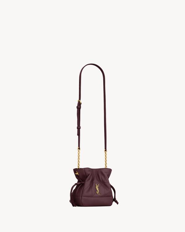 JAMIE mini shoulder pouch in lambskin in Bordeaux | Saint Laurent | YSL ...