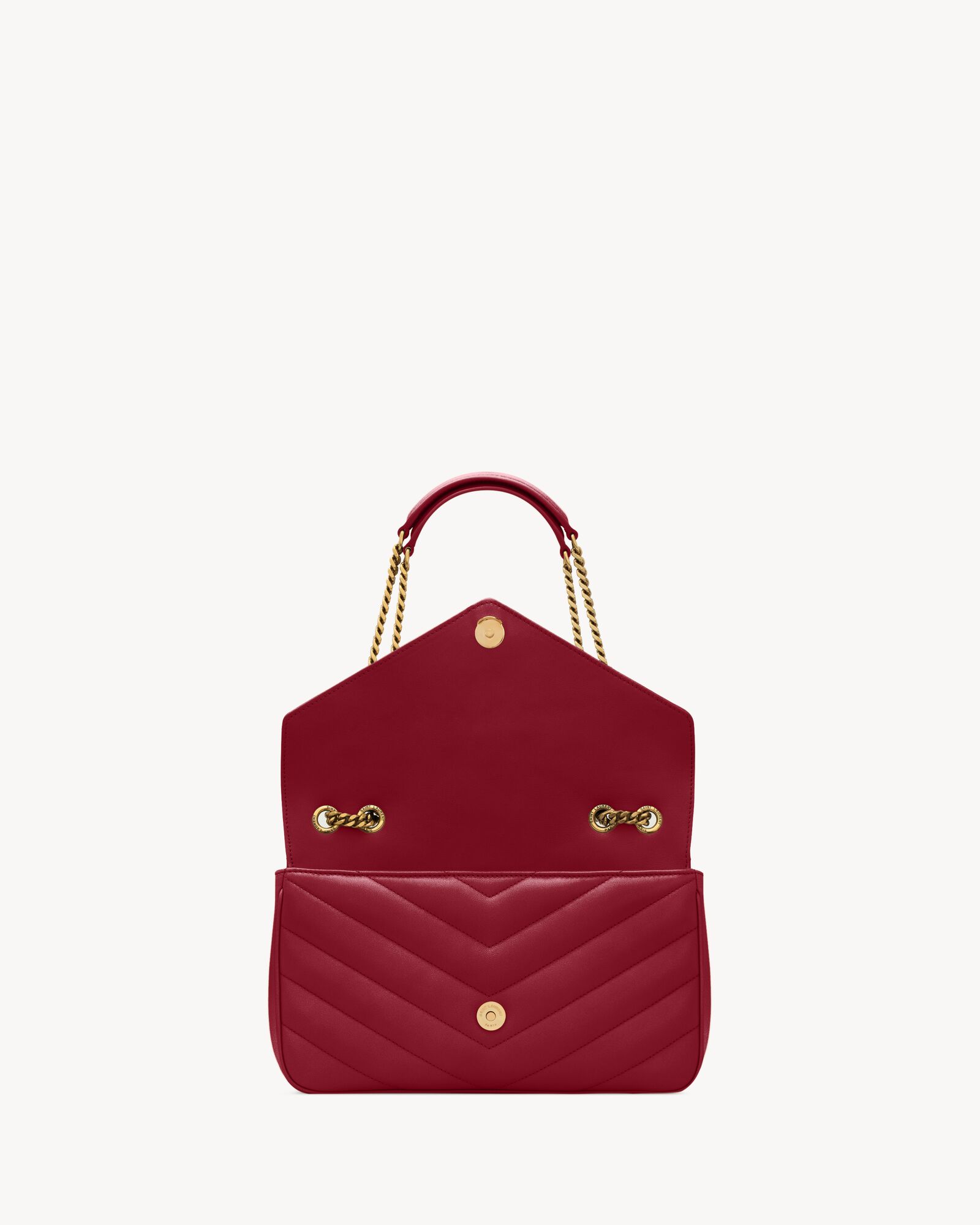 LOULOU medium in MATELASSÉ lambskin in Red | Saint Laurent | YSL EN-US
