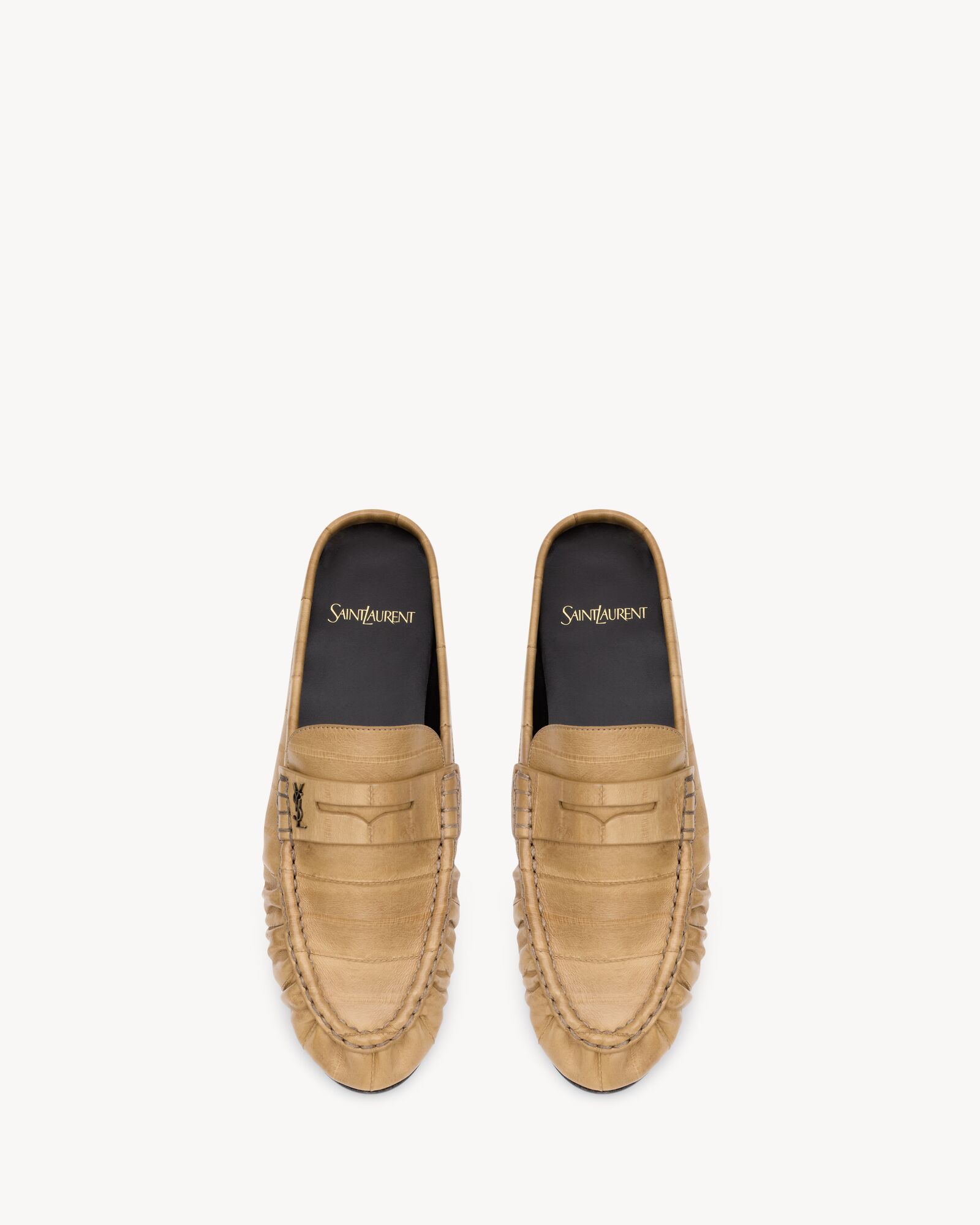 LE LOAFER mules in eel in Beige | Saint Laurent | YSL EN-US