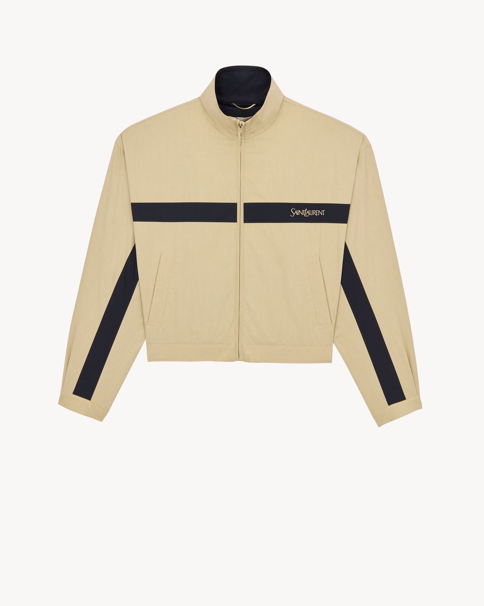 SAINT LAURENT jacket in cotton in Beige | Saint Laurent | YSL EN-US