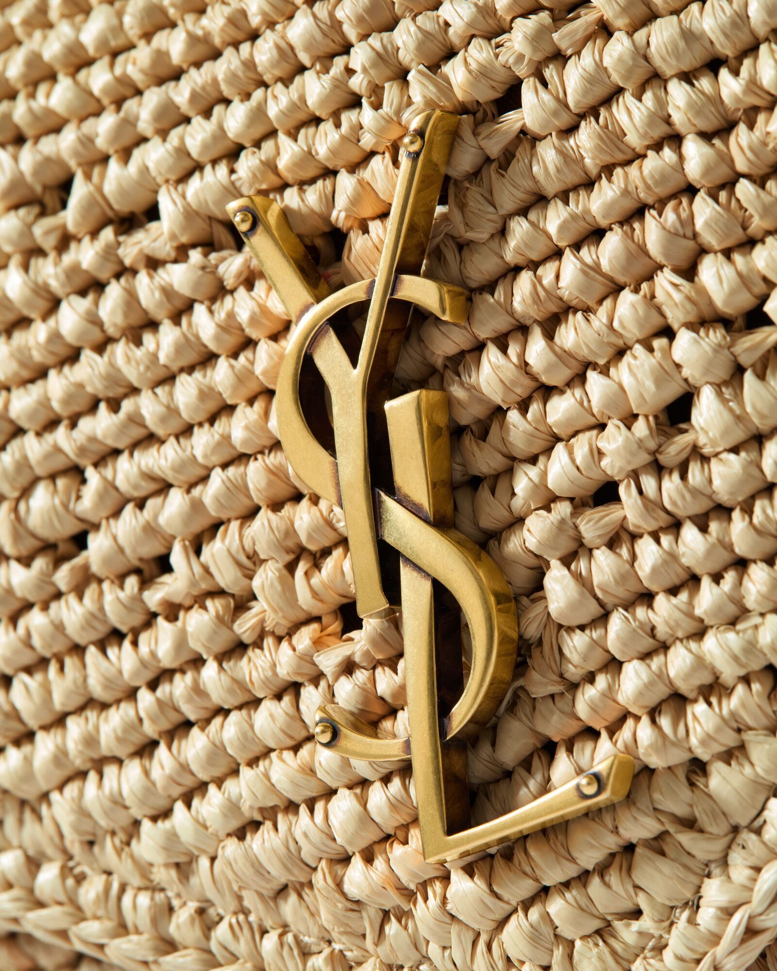 LOULOU small in raffia in Beige | Saint Laurent | YSL EN-US