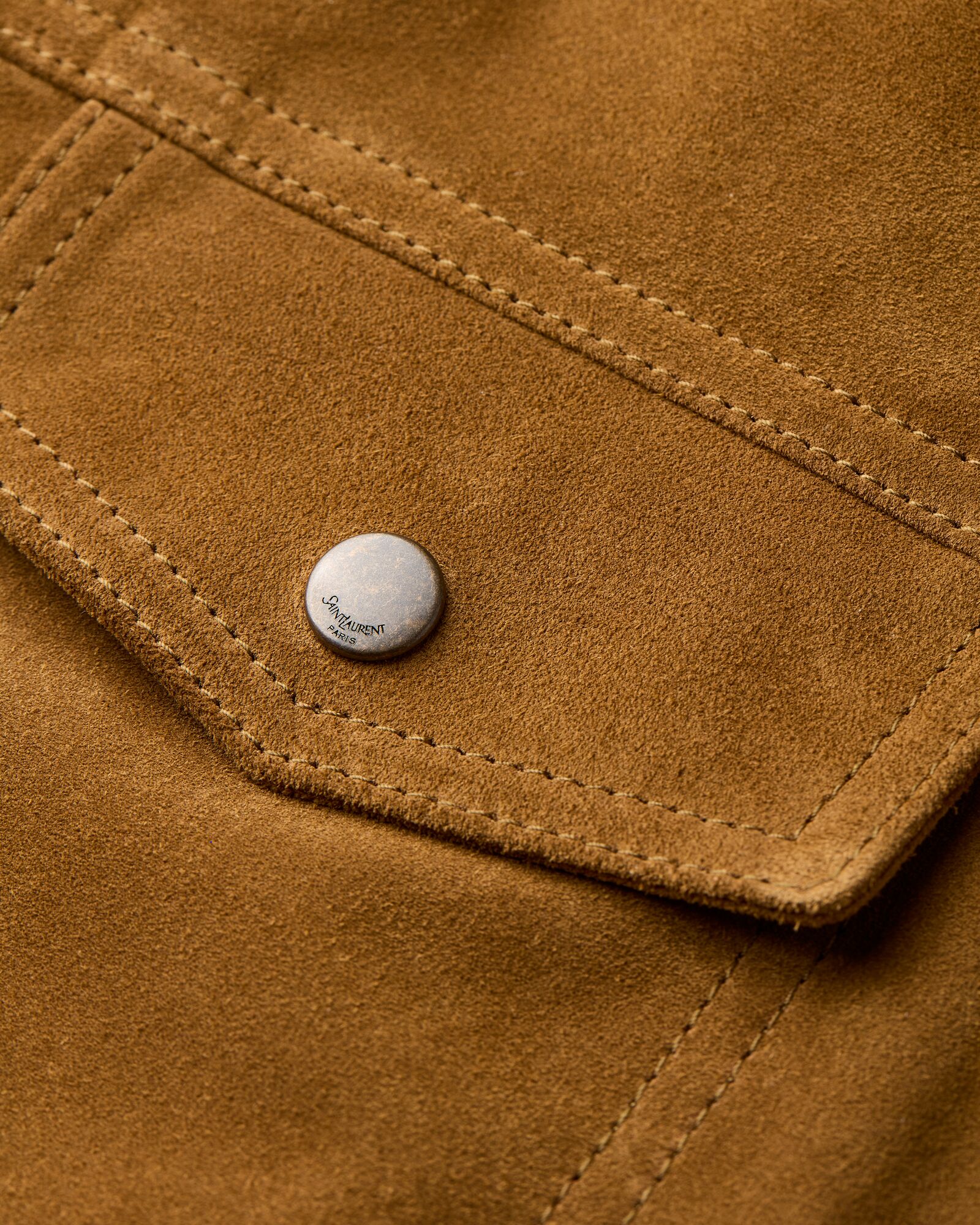 short jacket in vintage split leather in Brown | Saint Laurent | YSL EN-US