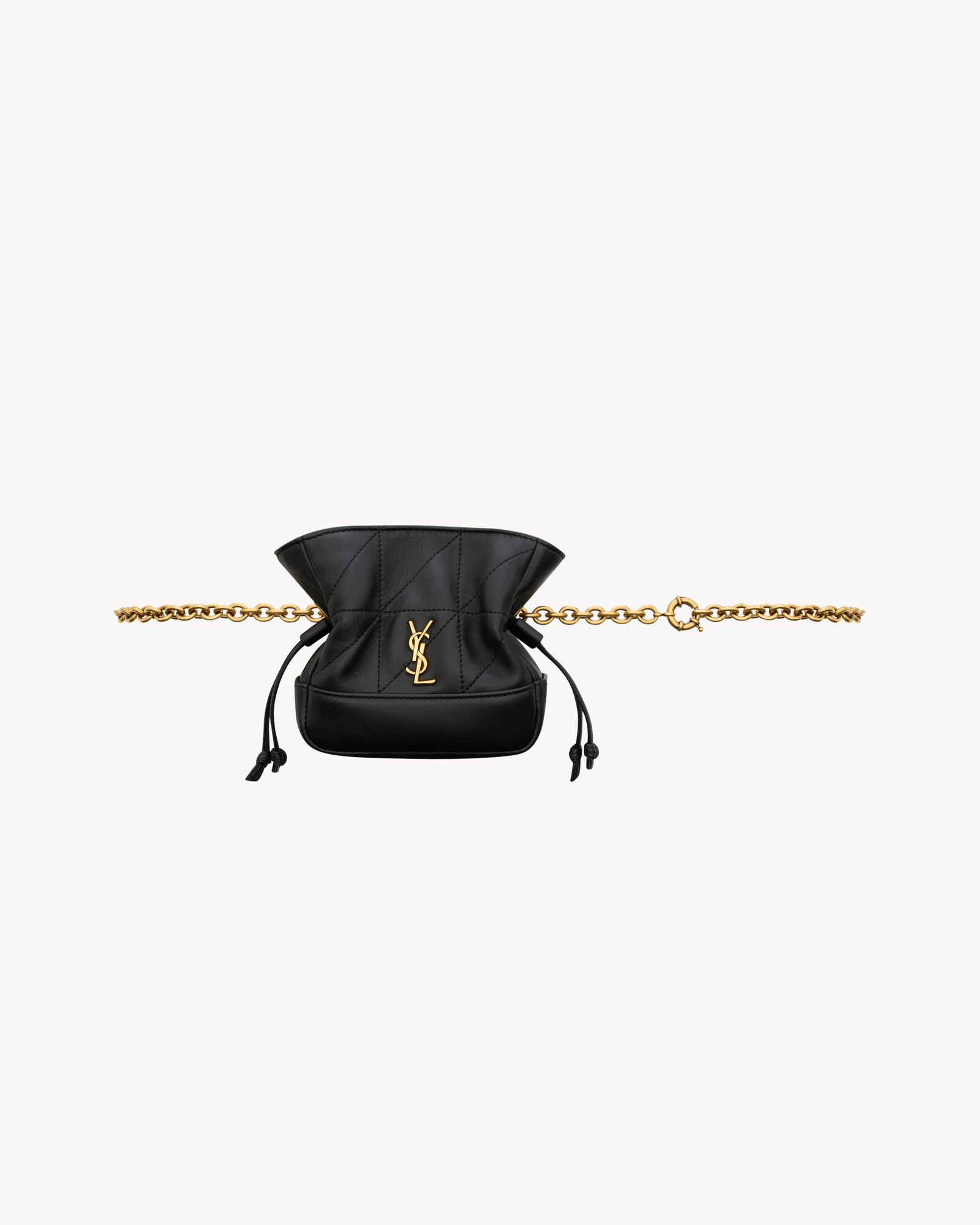 JAMIE chain belt bag in lambskin in Black | Saint Laurent | YSL EN-US