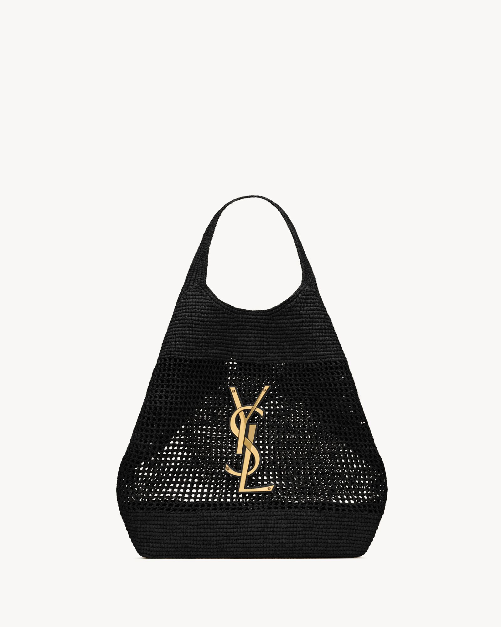ICARE in raffia in Black | Saint Laurent | YSL EN-US