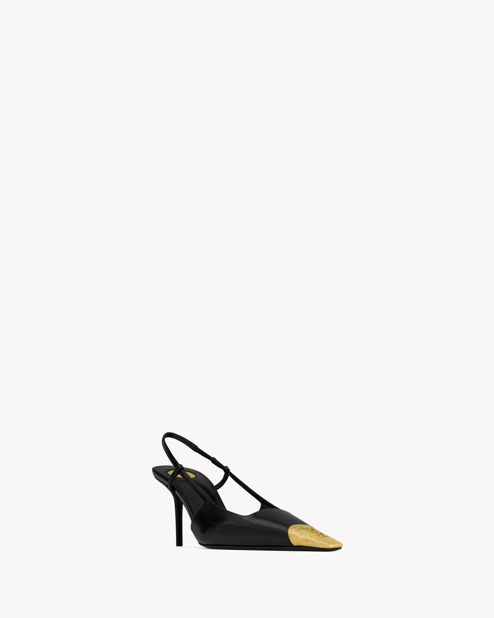 JEANNE slingback pumps in smooth leather in Black | Saint Laurent | YSL ...