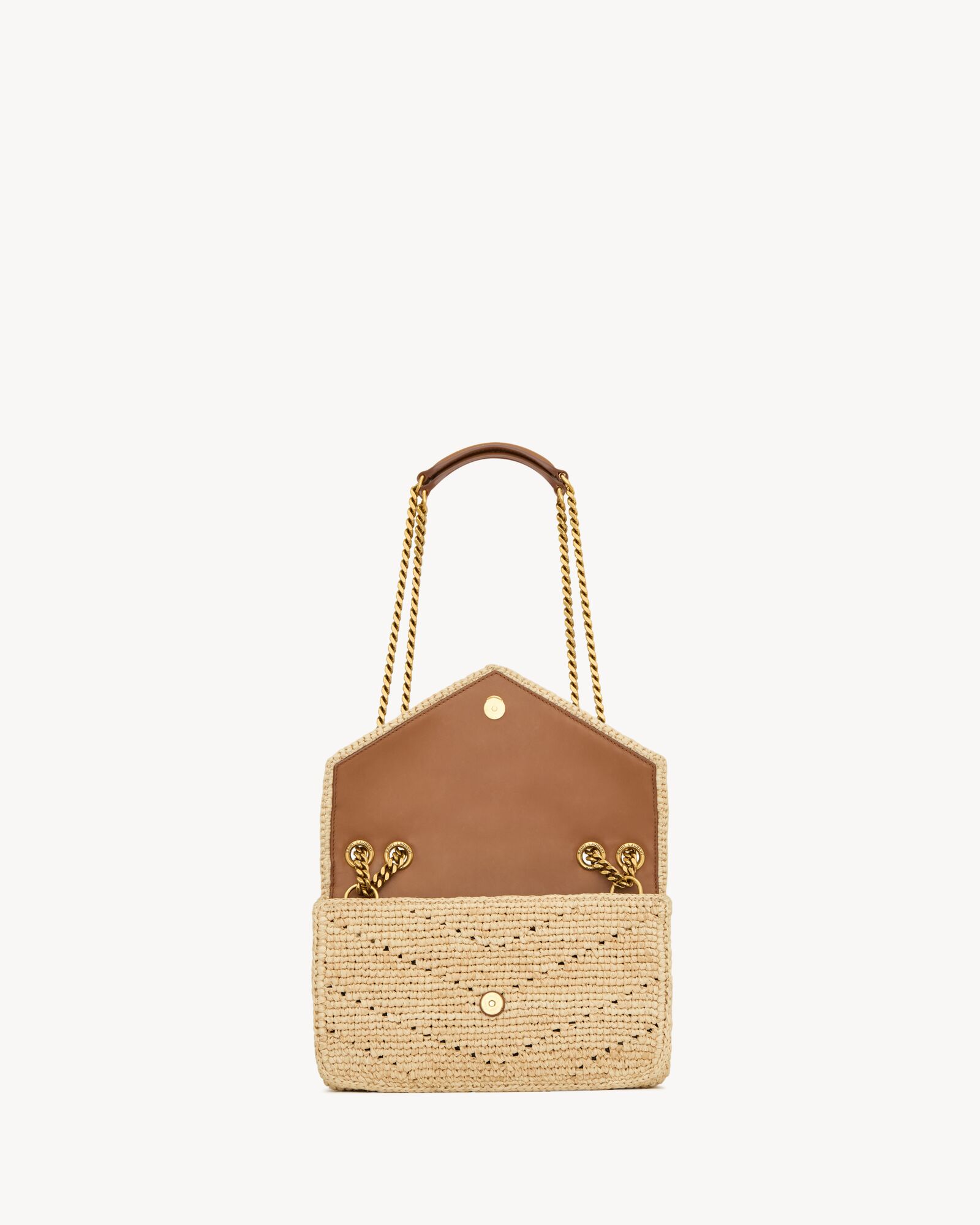LOULOU small in raffia in Beige | Saint Laurent | YSL EN-US