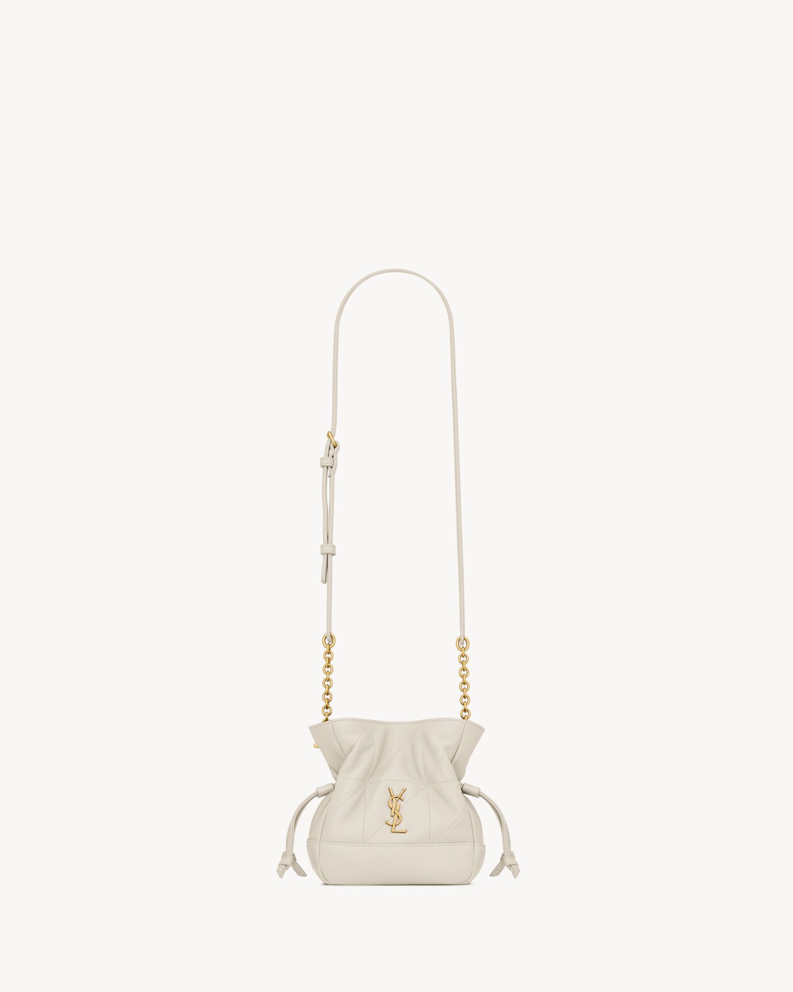 JAMIE mini shoulder pouch in lambskin in Beige | Saint Laurent | YSL EN-US
