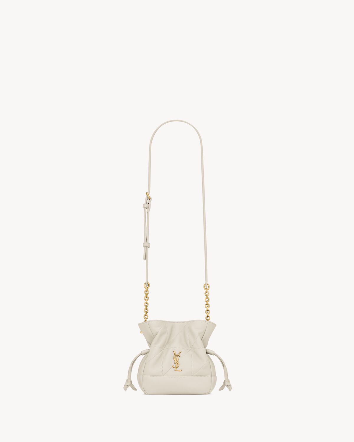 JAMIE mini shoulder pouch in lambskin in Beige | Saint Laurent | YSL EN-US