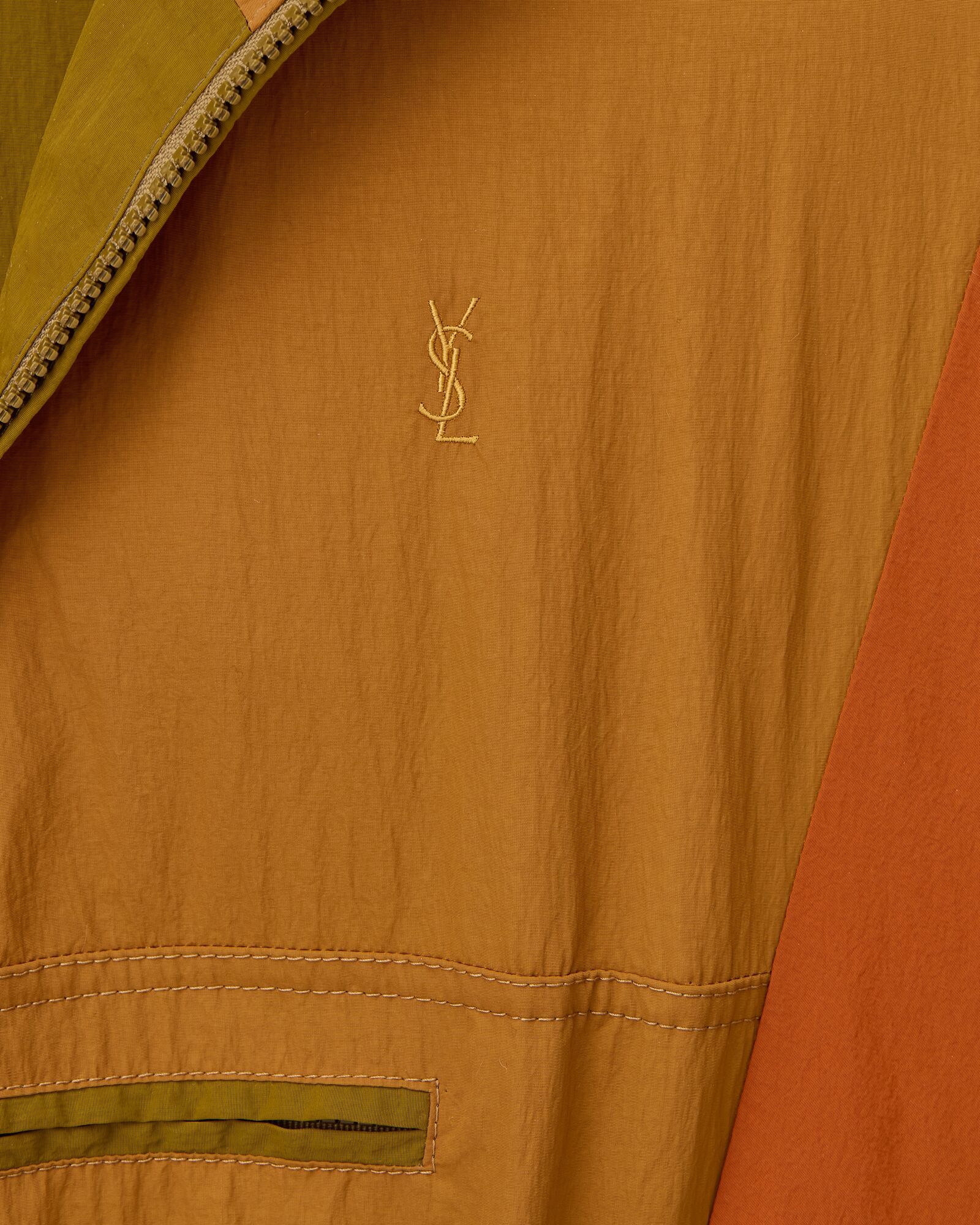 CASSANDRE cropped windbreaker in nylon faille in Yellow | Saint Laurent ...
