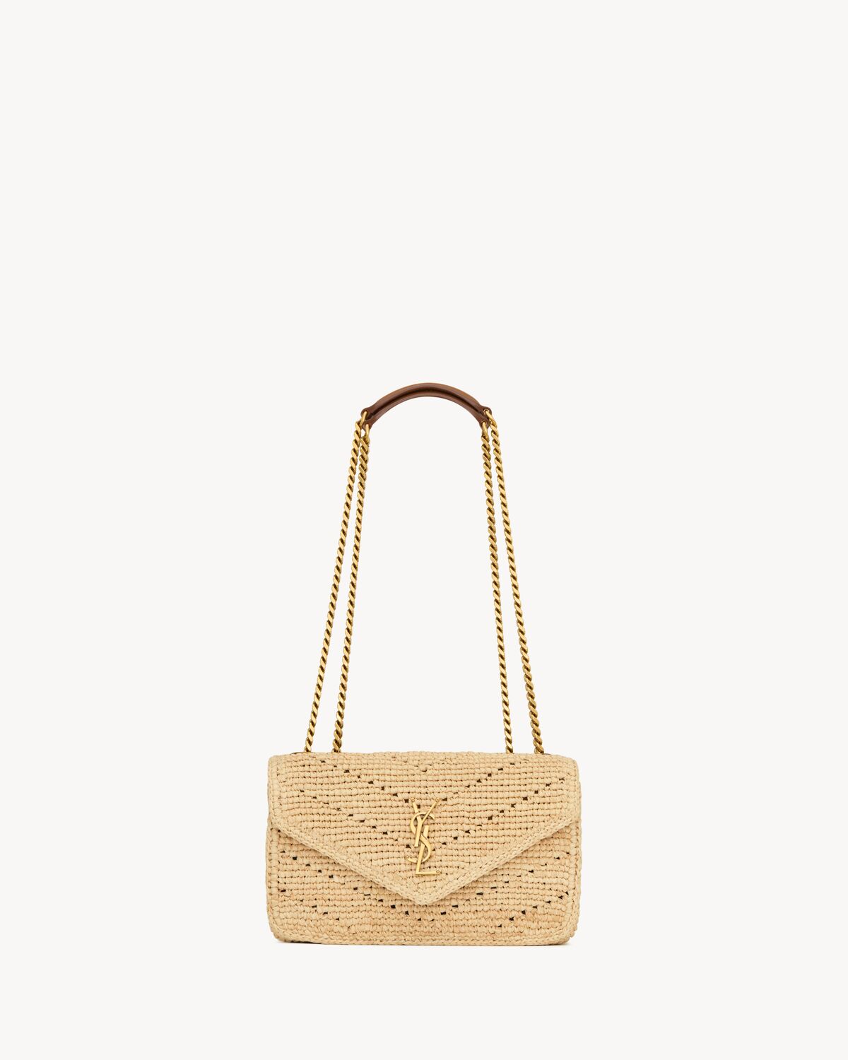 LOULOU small in raffia in Beige | Saint Laurent | YSL EN-US