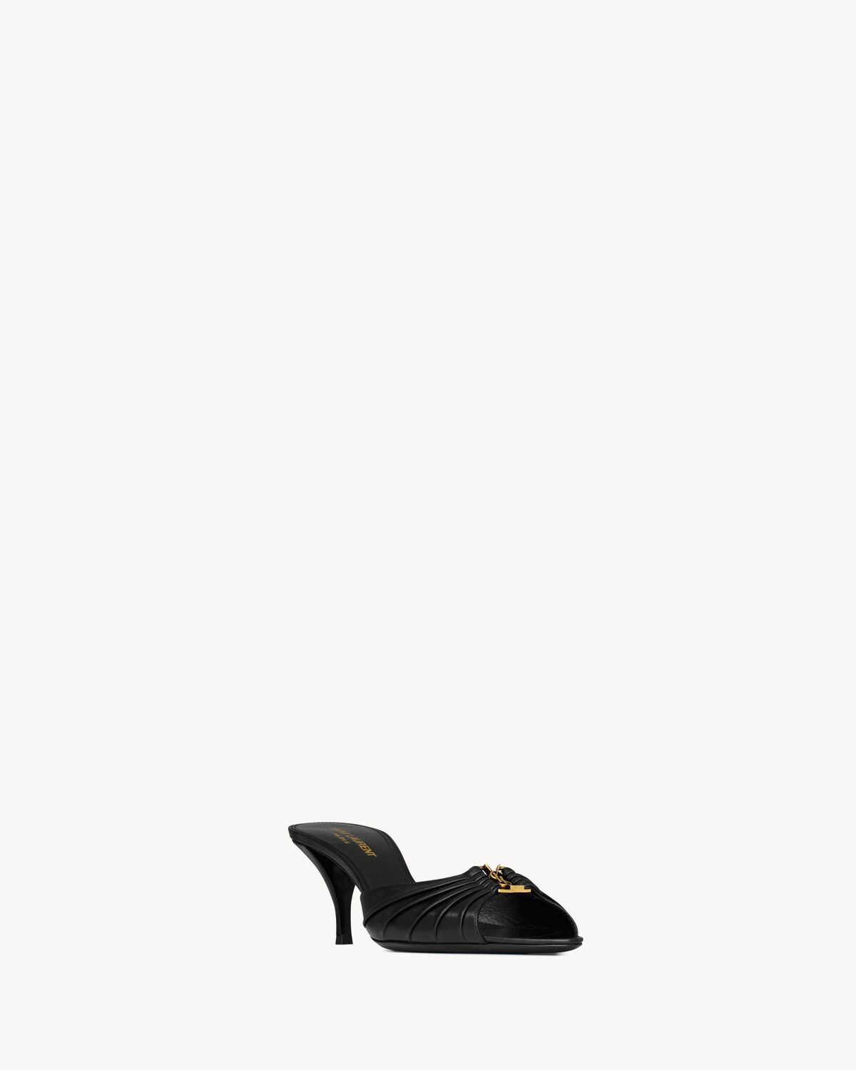 BABYLONE mules in smooth leather in Black | Saint Laurent | YSL EN-US