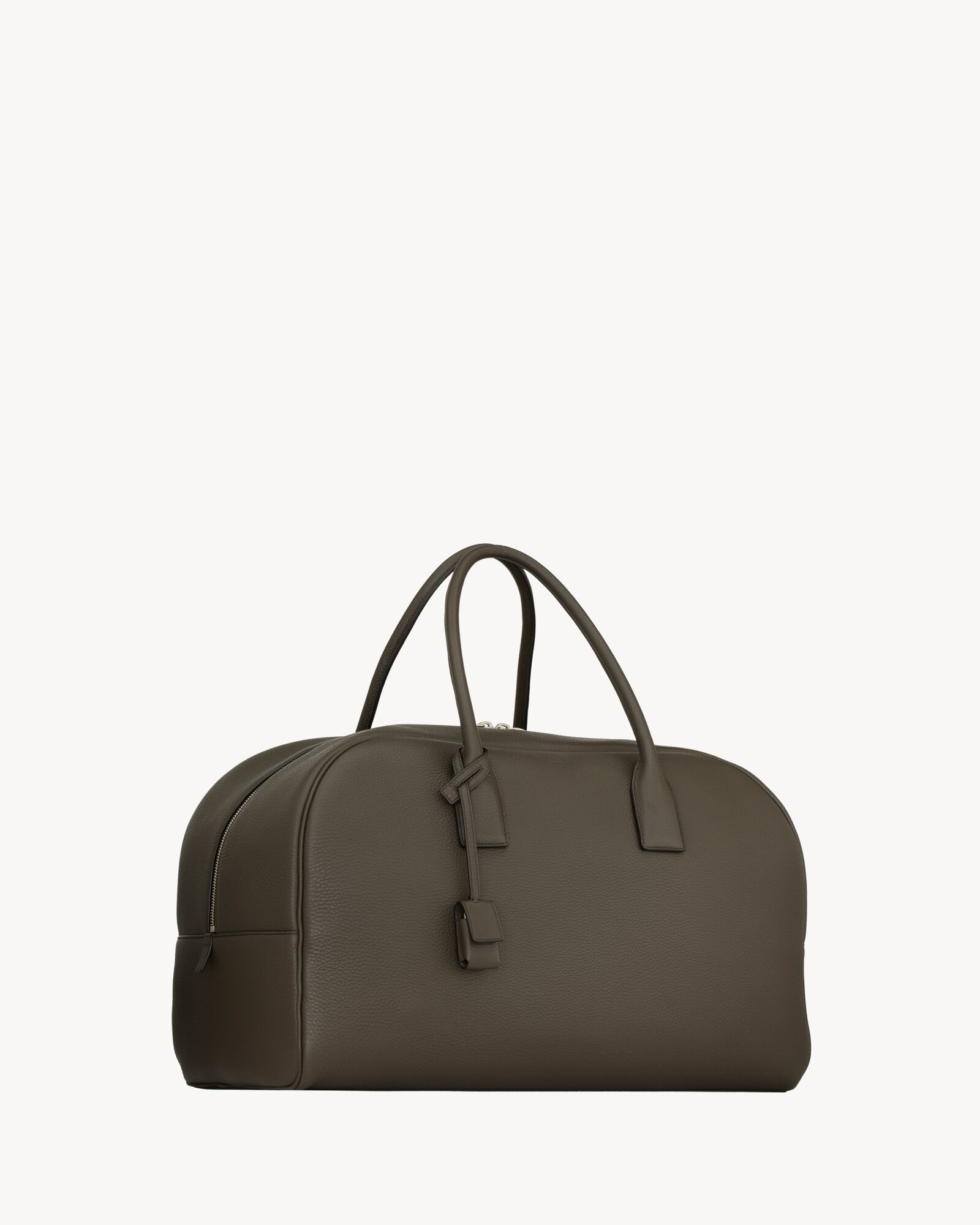 medium BOWLING duffle in grained leather with Strap in Green | Saint ...