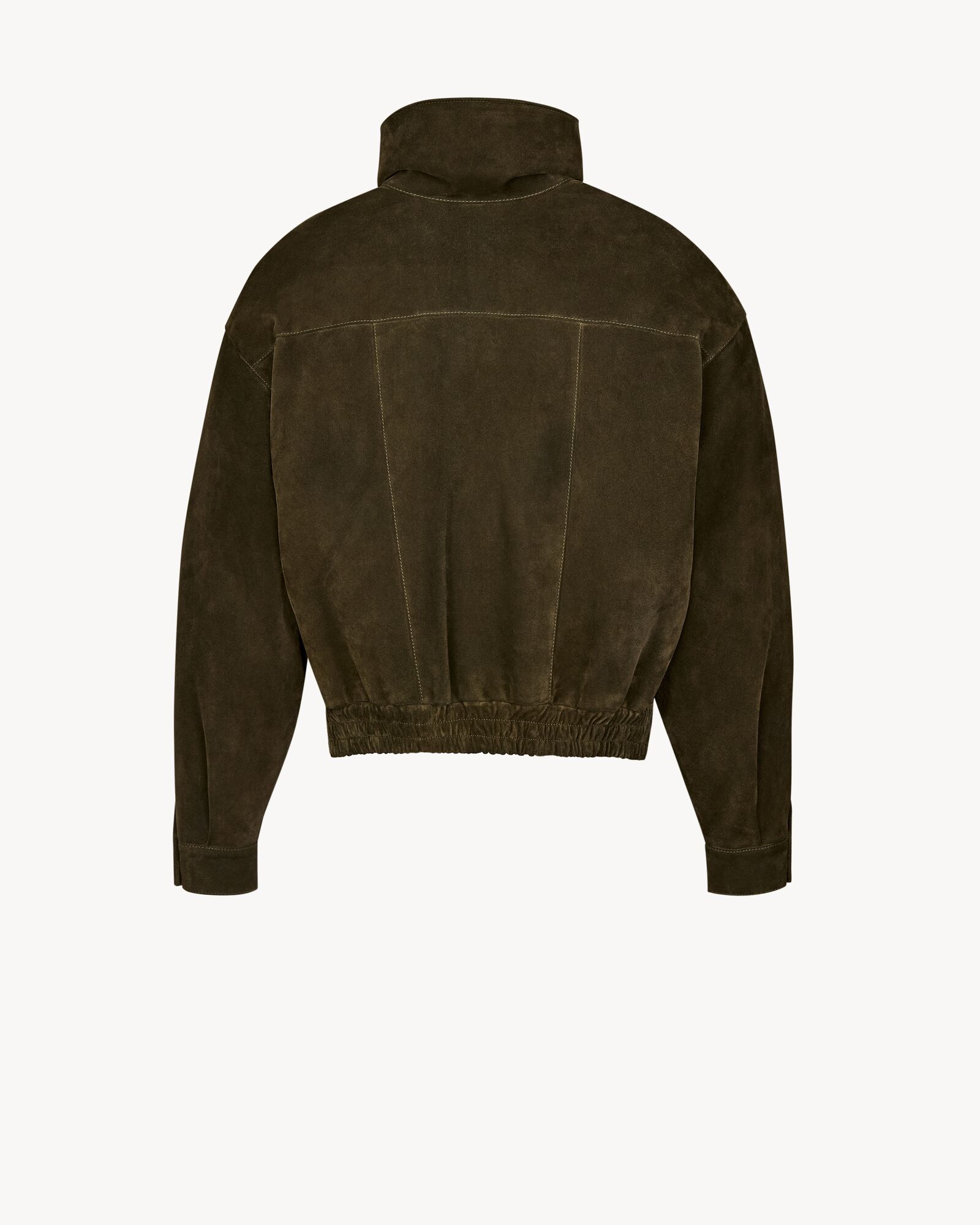 jacket in vintage split leather in Green | Saint Laurent | YSL EN-US