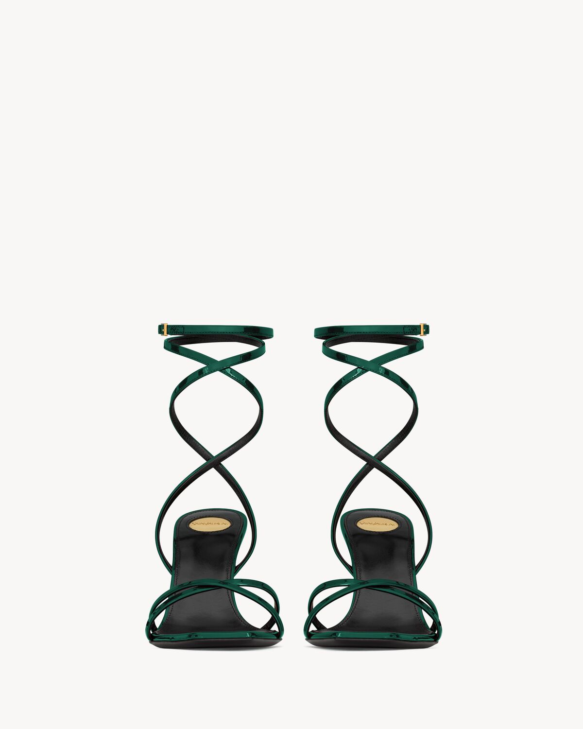 OPYUM sandals in patent leather in Green | Saint Laurent | YSL EN-US