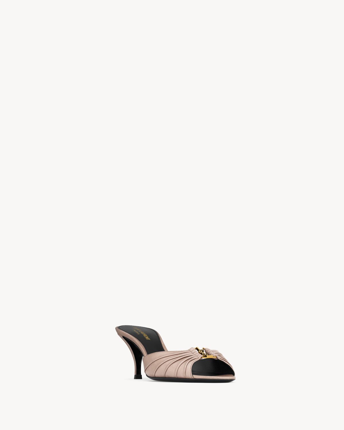 BABYLONE mules in smooth leather in Beige | Saint Laurent | YSL EN-US