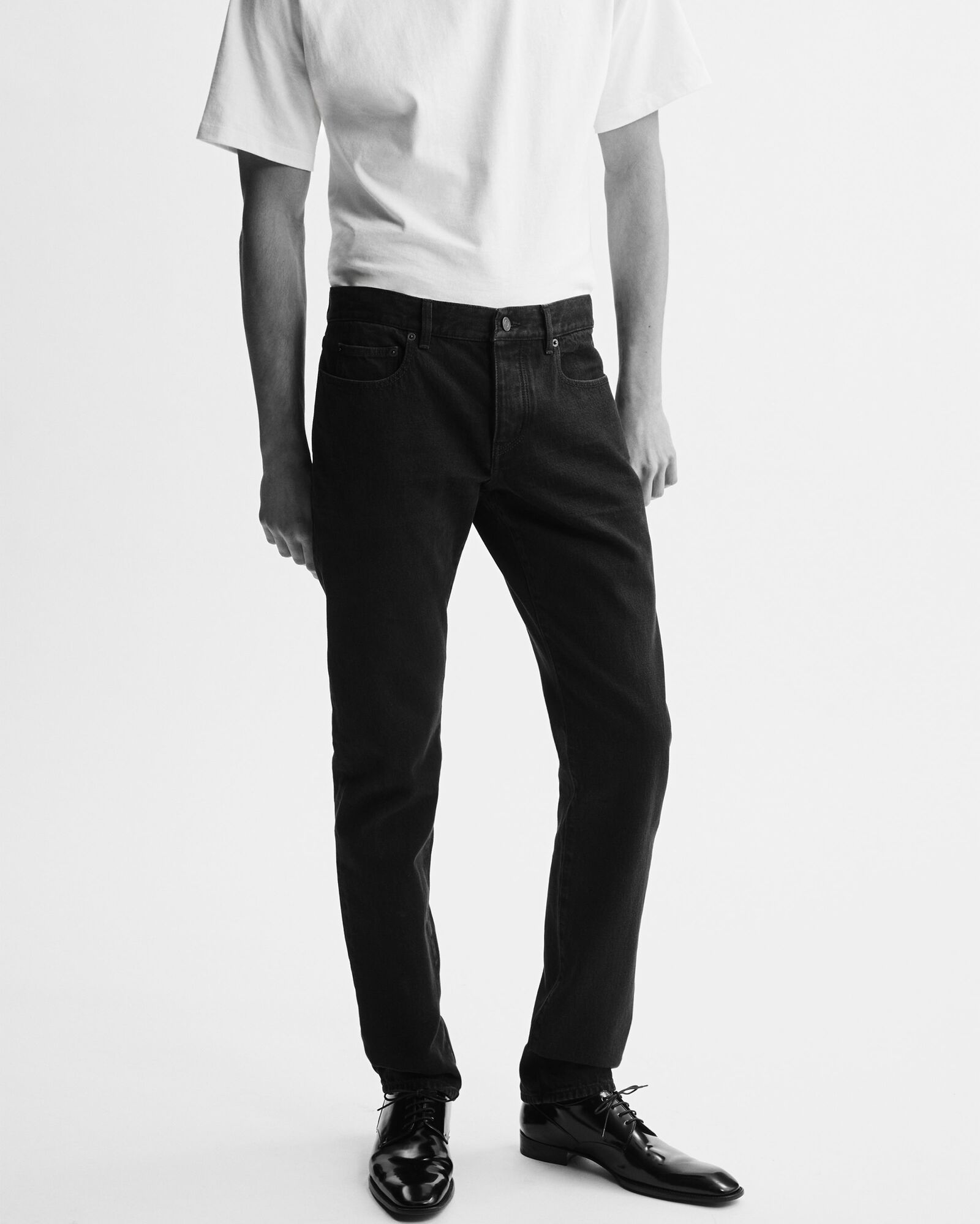 slim-fit jeans in hydrangea blue denim in Blue | Saint Laurent | YSL EN-US