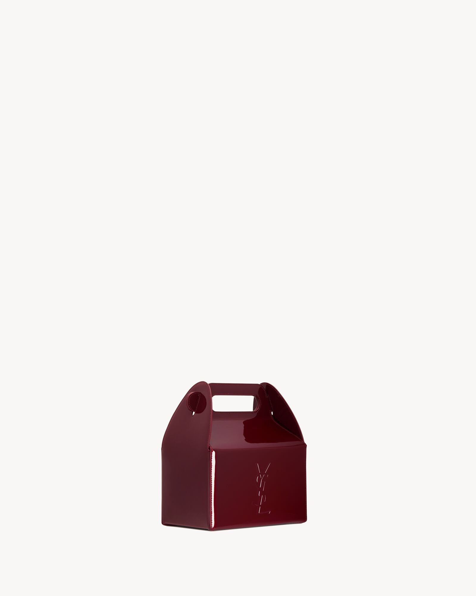 TAKE-AWAY BOX IN LEATHER in Red | Saint Laurent | YSL EN-US