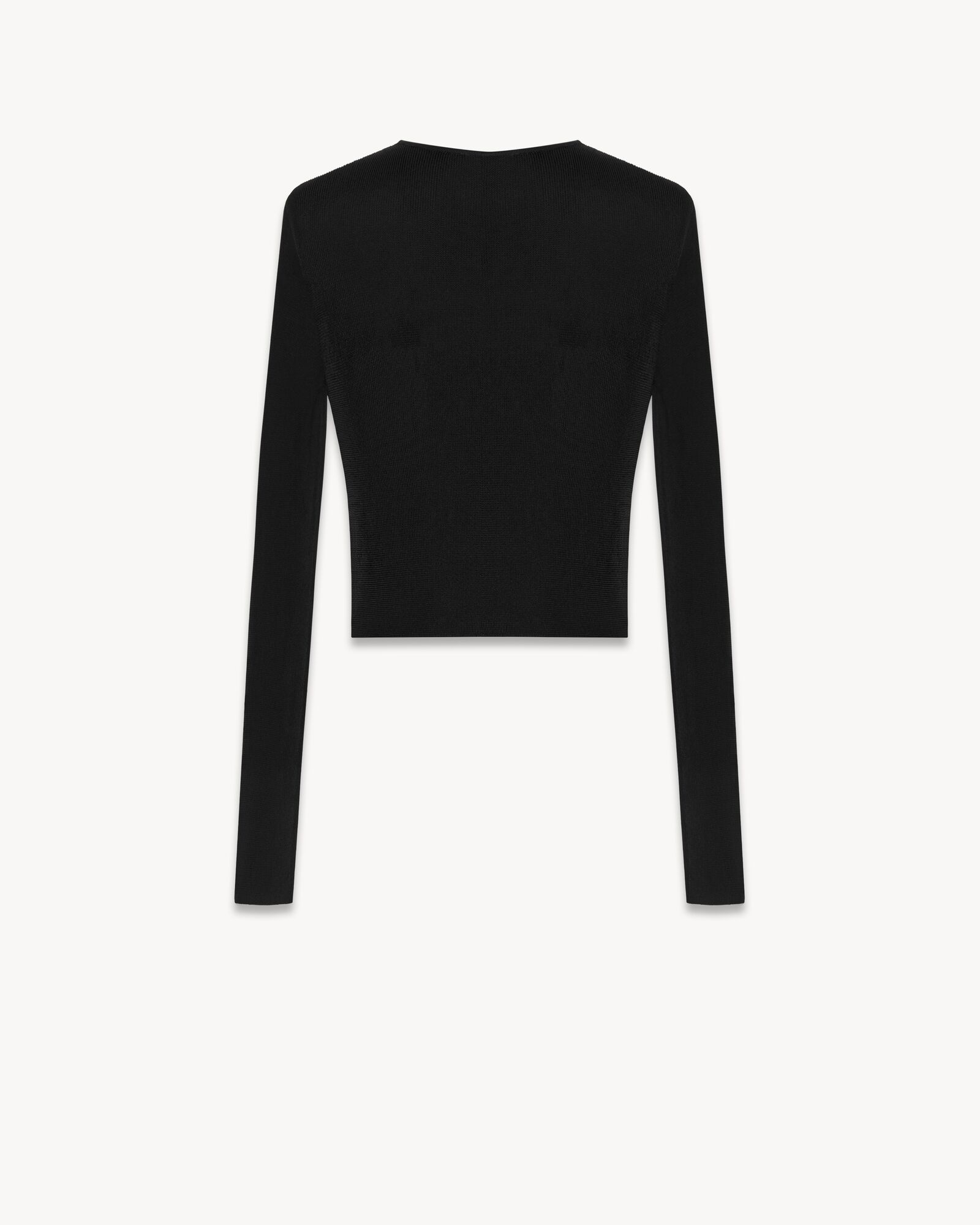 Cropped Top in Ribbed Knit | Saint Laurent | YSL US