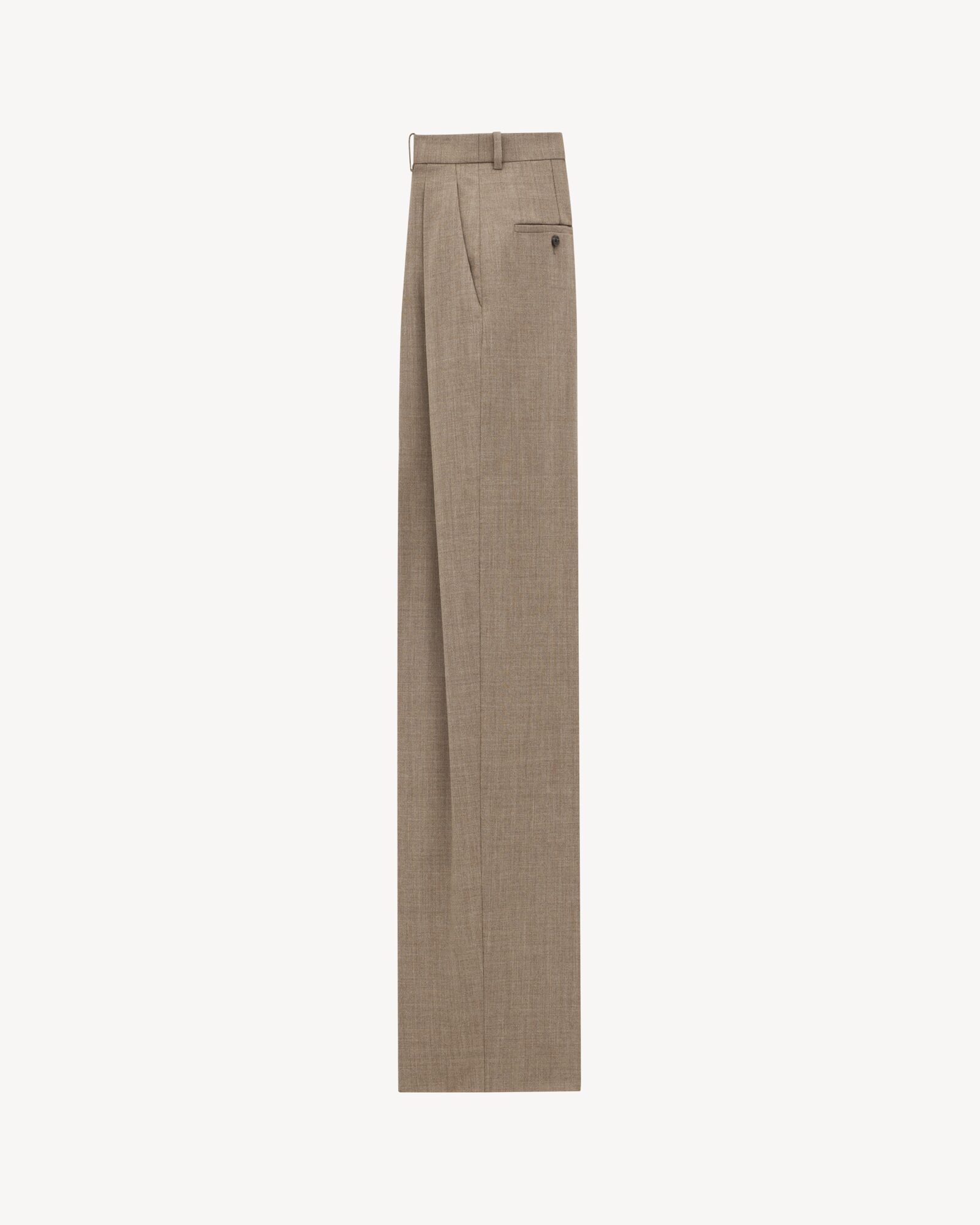Wide-leg pants in wool canvas | Saint Laurent | YSL.com