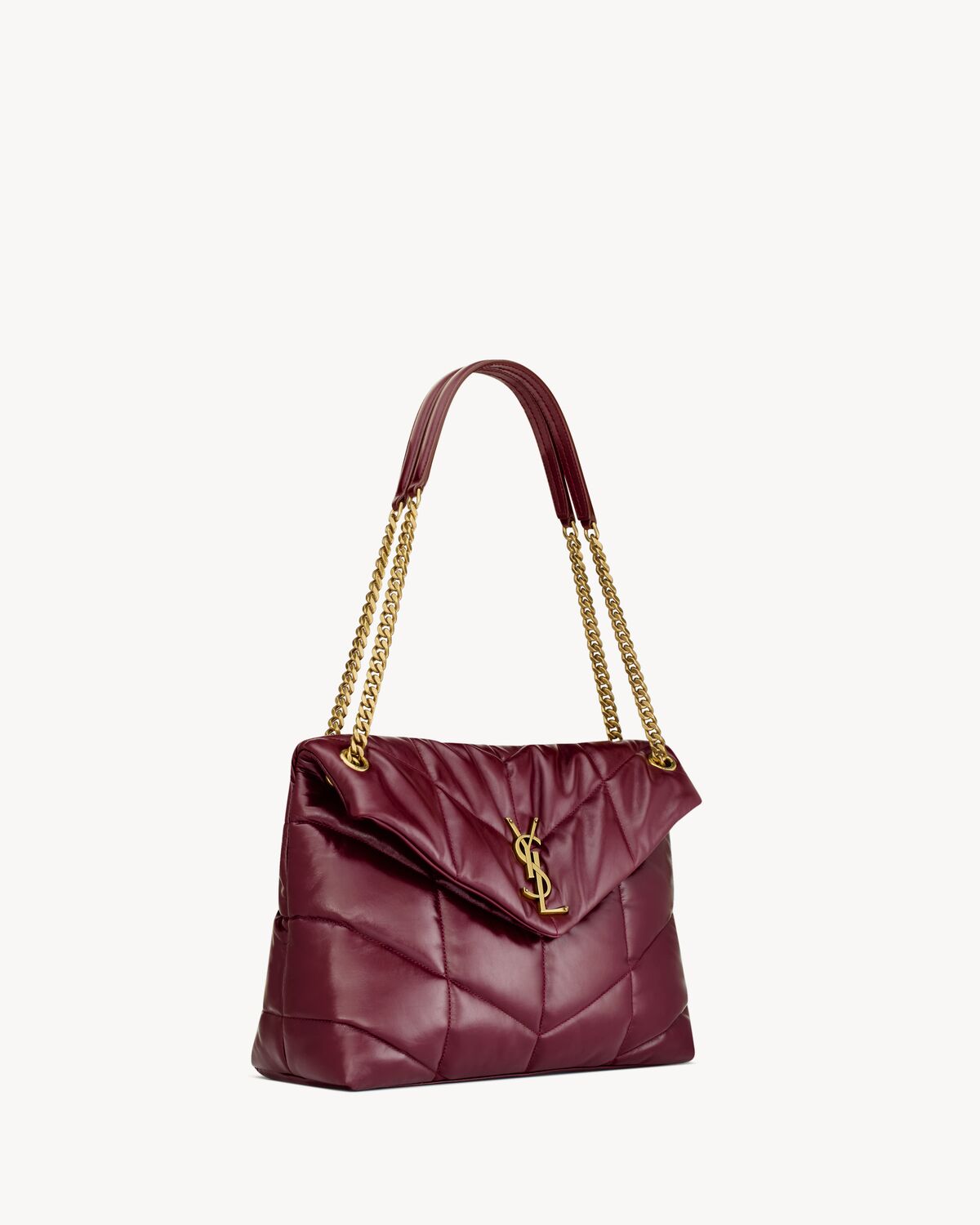 PUFFER medium in shiny leather in Bordeaux | Saint Laurent | YSL EN-US