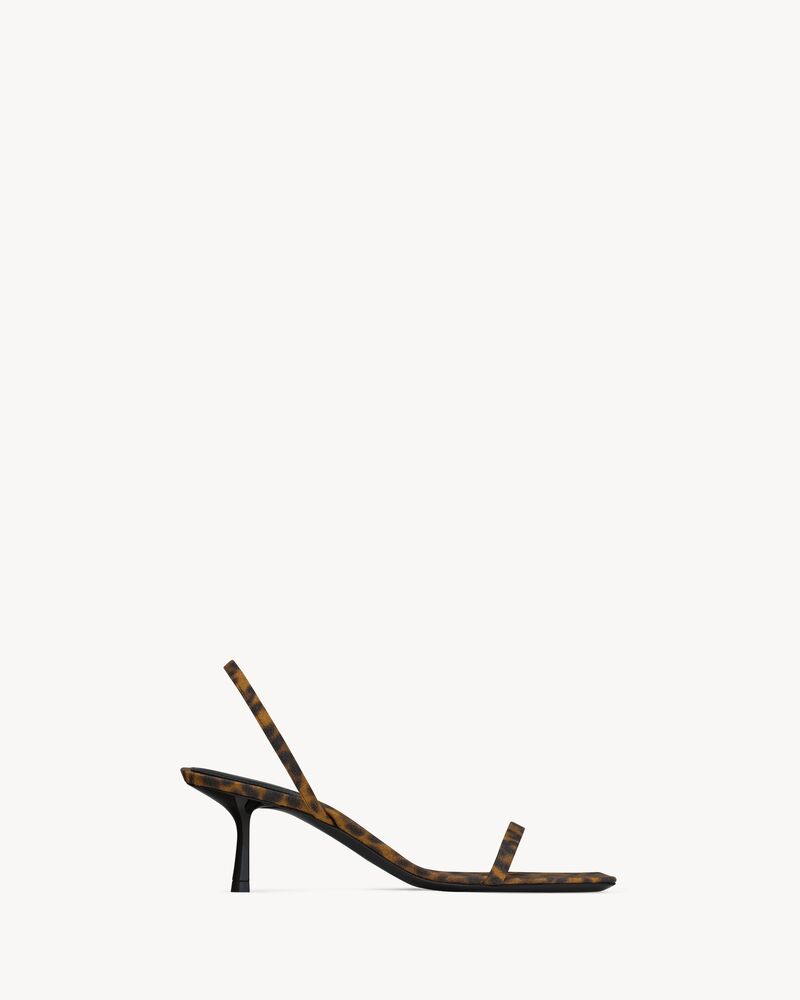 JASPE sandals in leopard grosgrain | Saint Laurent | YSL.com