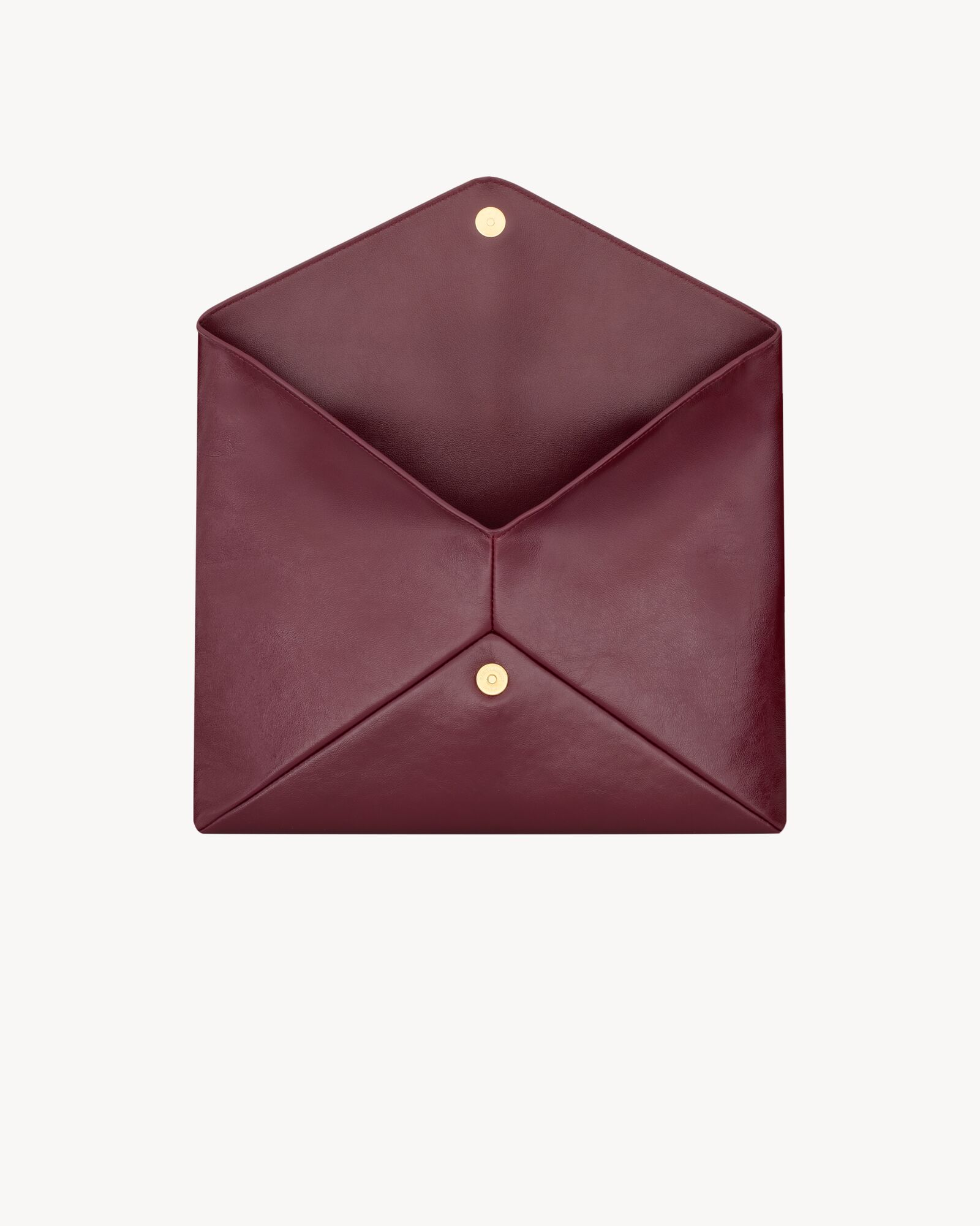 CASSANDRE large envelope pouch in shiny leather in Red | Saint Laurent ...