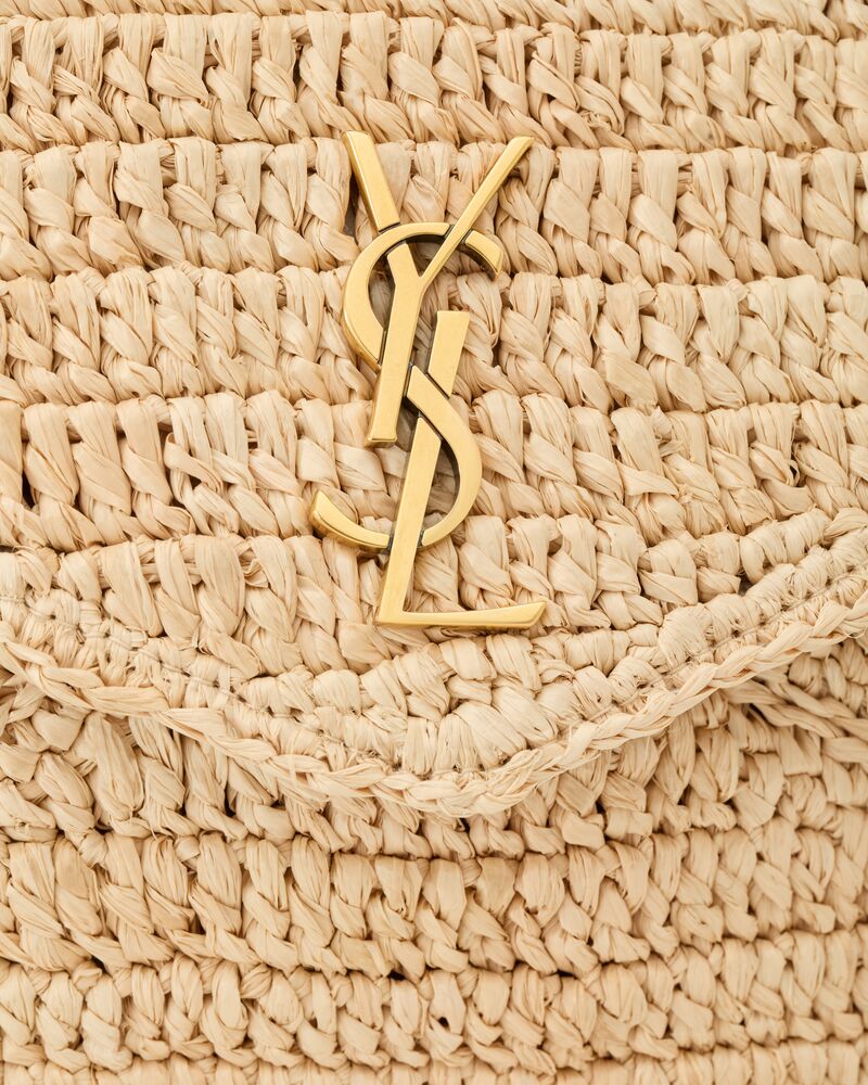 CASSANDRE large envelope pouch in raffia | Saint Laurent | YSL.com