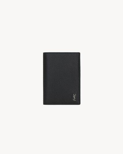 Tiny Cassandre Passport Case In Grained Leather Saint Laurent Ysl Us