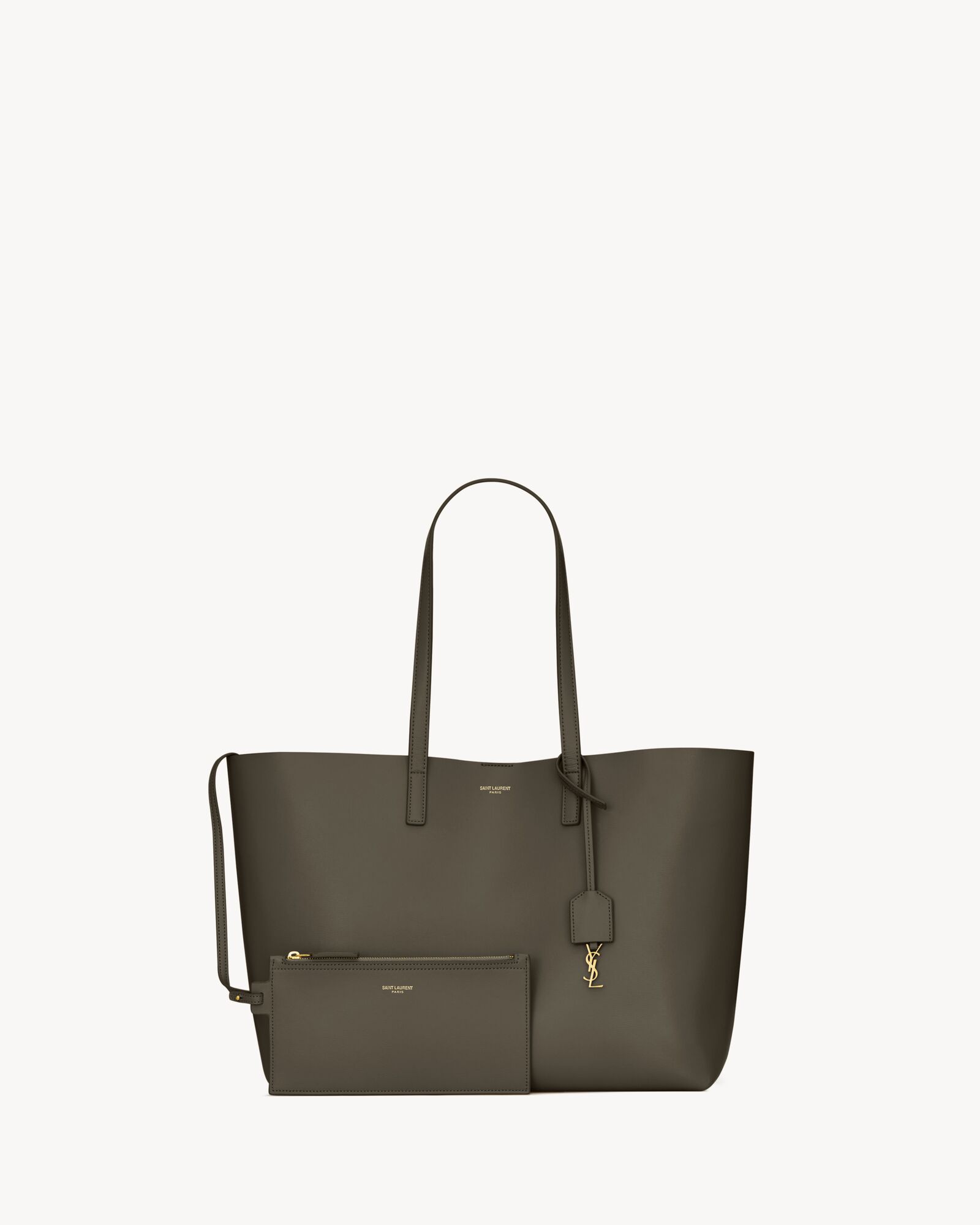 Shopping Saint Laurent in leather in Green | Saint Laurent | YSL EN-US