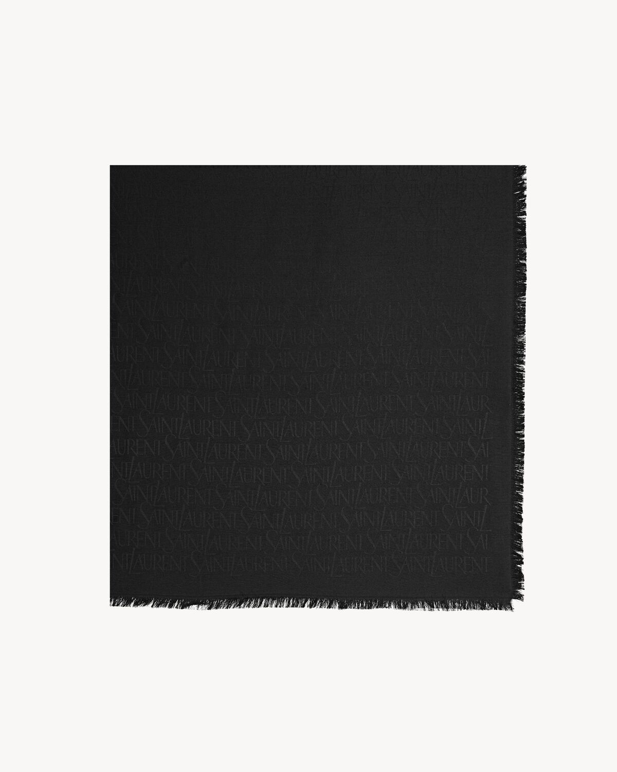SAINT LAURENT Large Square Scarf In Silk And Wool Jacquard Saint saint-laurent-large-square-scarf-in-silk-and-wool-jacquard-saint