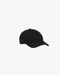 Baseball cap CASSANDRE in felt in Black | Saint Laurent | YSL EN-US