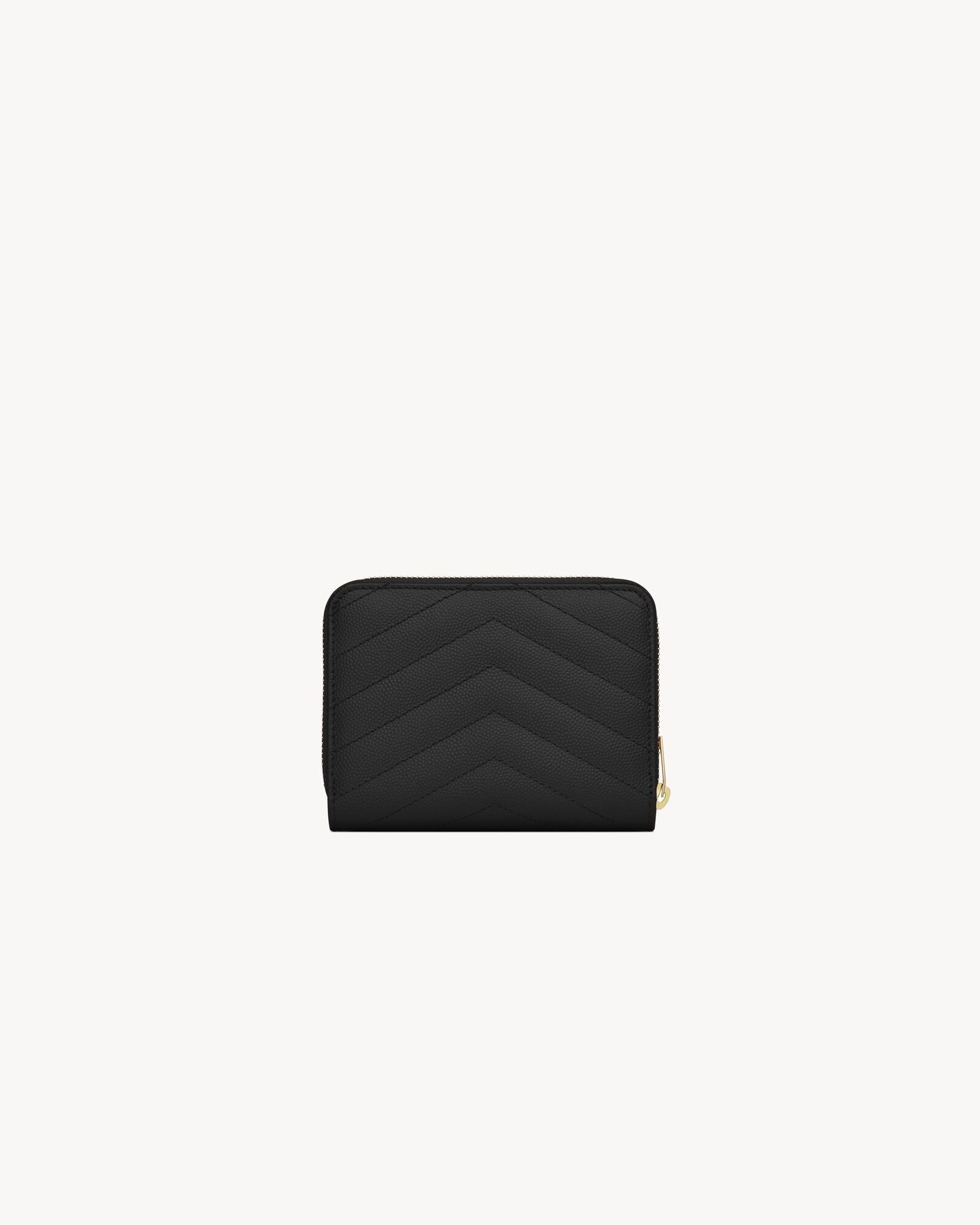 CASSANDRE MATELASSÉ compact zip around wallet in grain de poudre ...