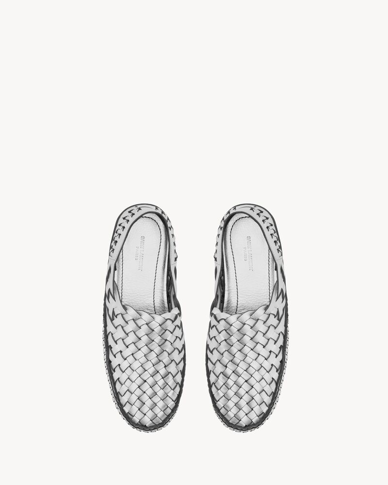 NEIL SLIPPERS IN METALLIZED LEATHER | Saint Laurent | YSL.com