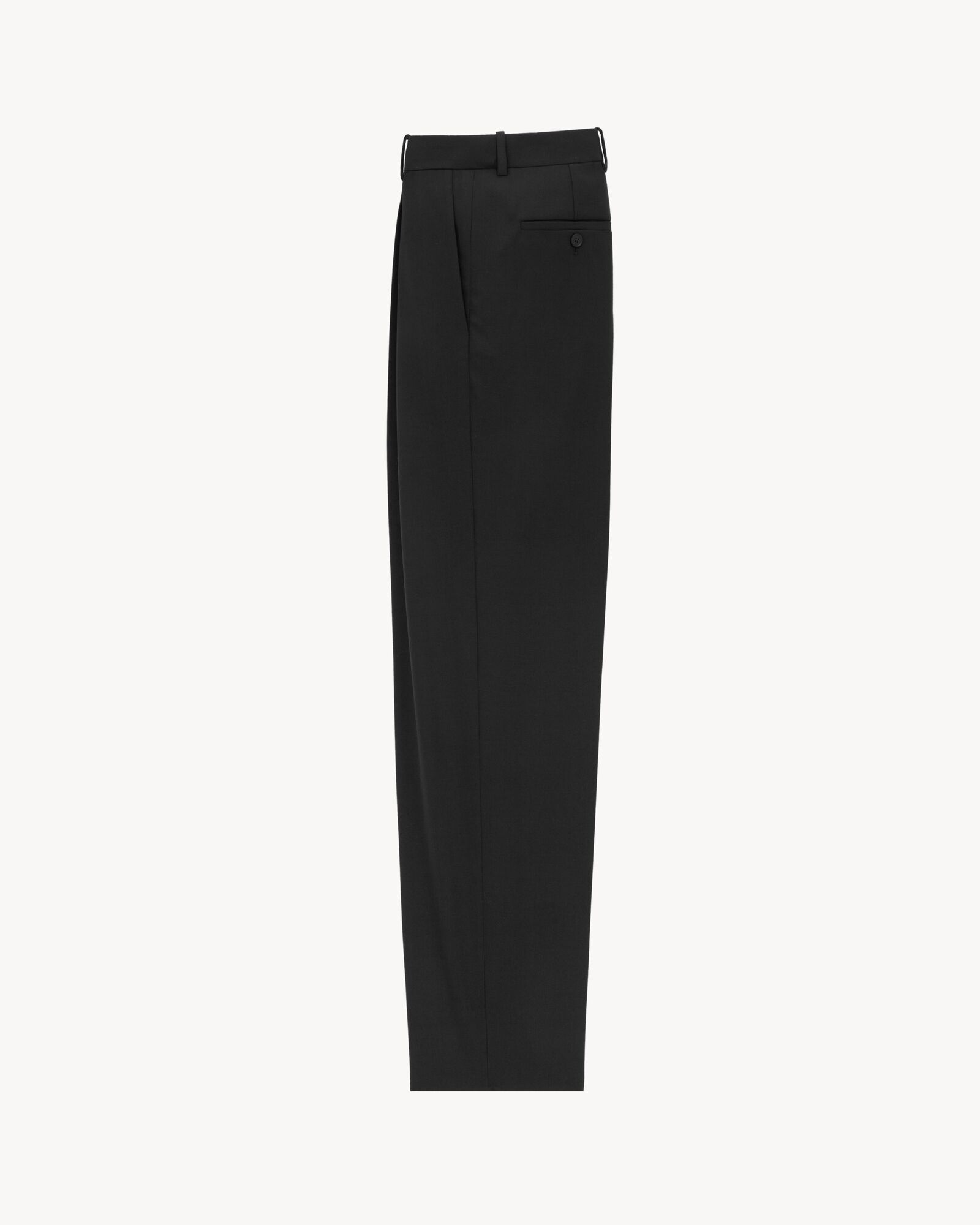 high-waisted pants in wool chiné | Saint Laurent | YSL HK