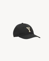 Y varsity cap in gabardine | Saint Laurent | YSL US