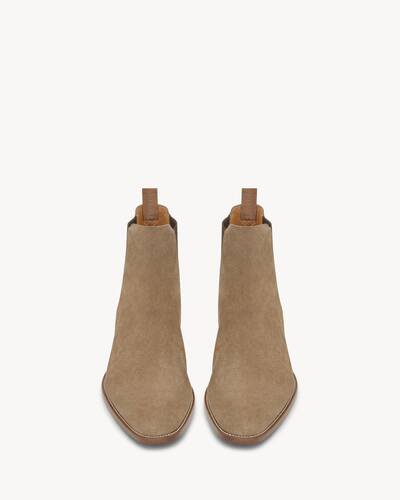 wyatt chelsea boots in suede | Saint Laurent | YSL US