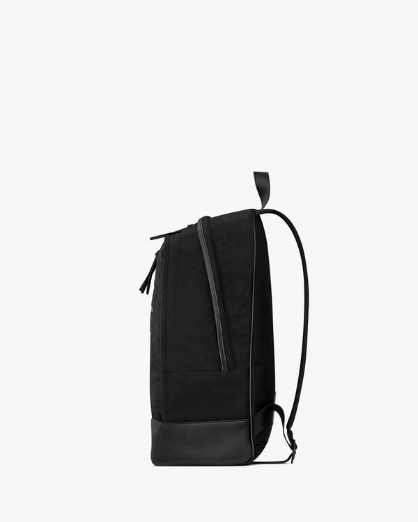 CITY backpack in nylon canvas and leather | Saint Laurent | YSL US
