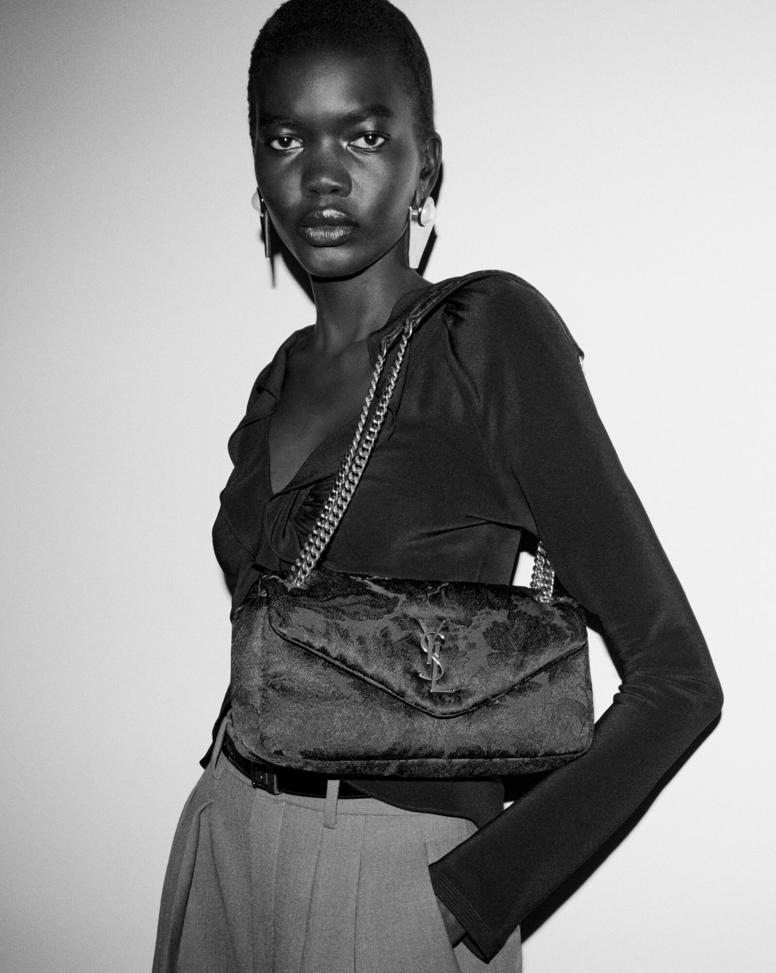 CALYPSO small in jacquard | Saint Laurent | YSL US