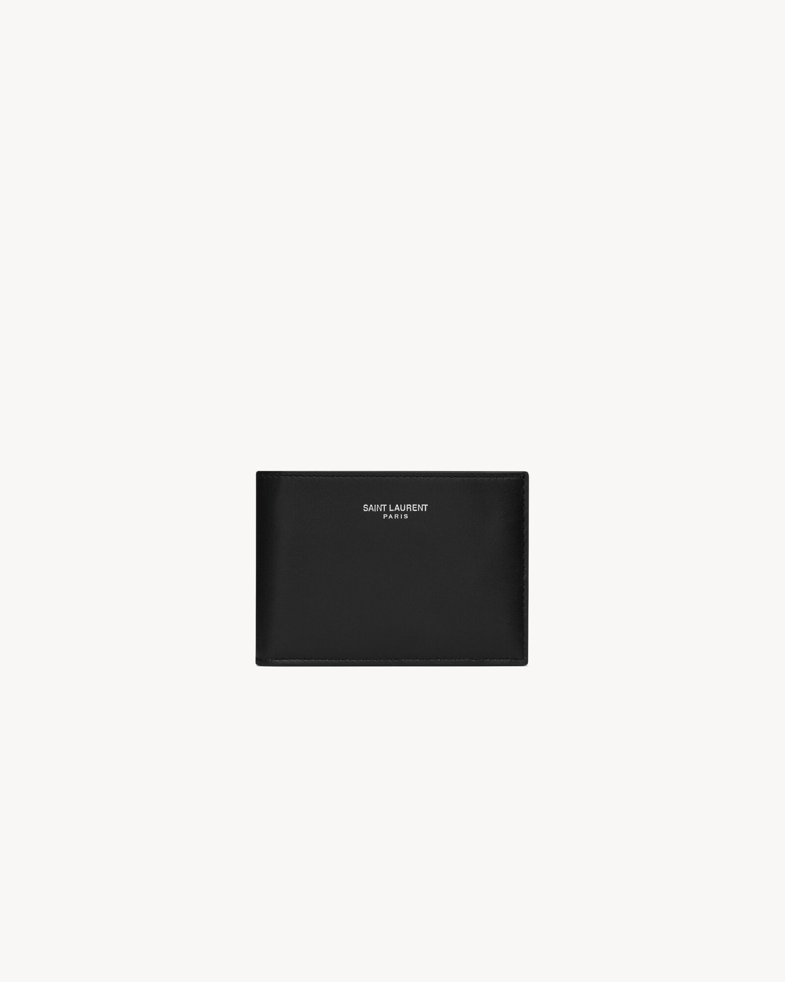 SAINT LAURENT PARIS compact card case in smooth leather | Saint Laurent ...
