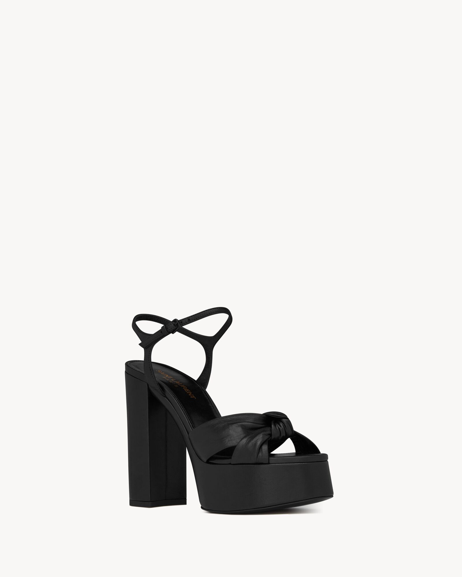 BIANCA Platform sandals in smooth leather | Saint Laurent | YSL US