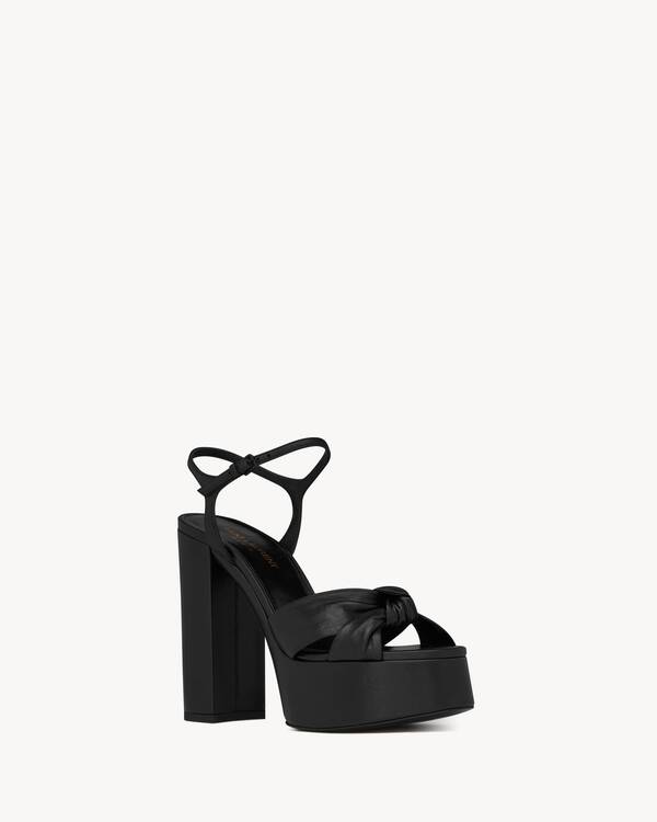 BIANCA Platform sandals in smooth leather | Saint Laurent | YSL US