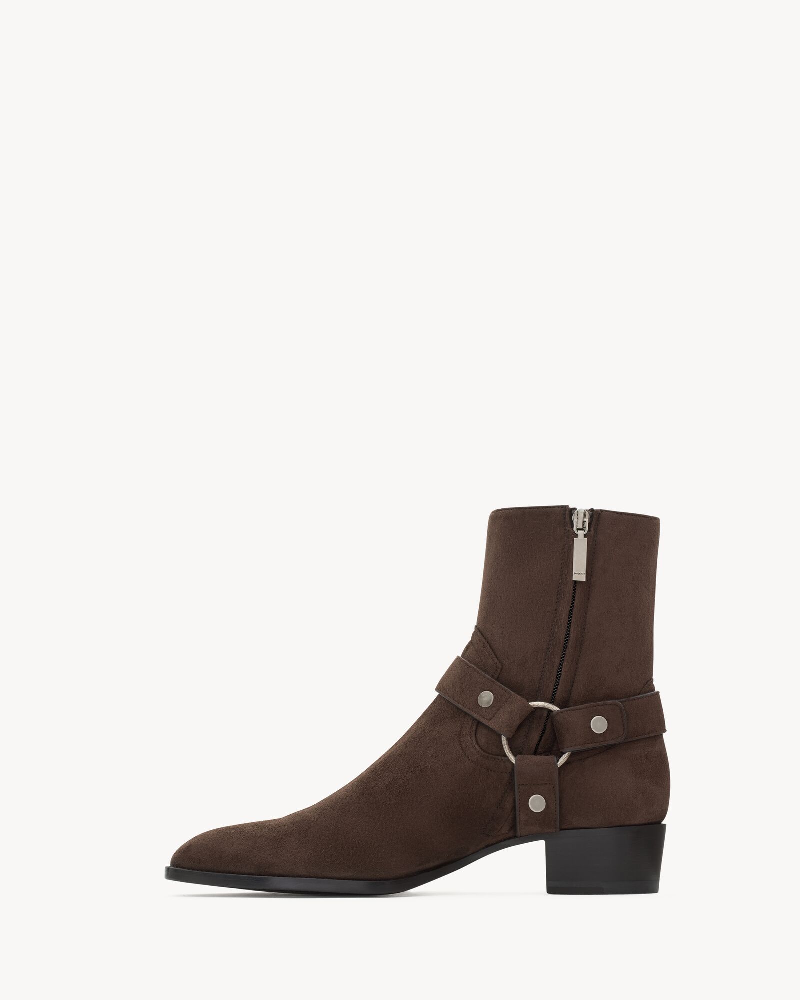 WYATT harness boots in suede | Saint Laurent | YSL US