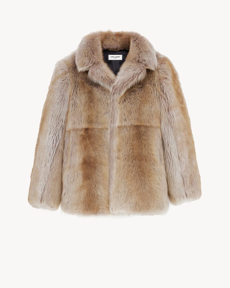 Coat in shearling | Saint Laurent | YSL.com