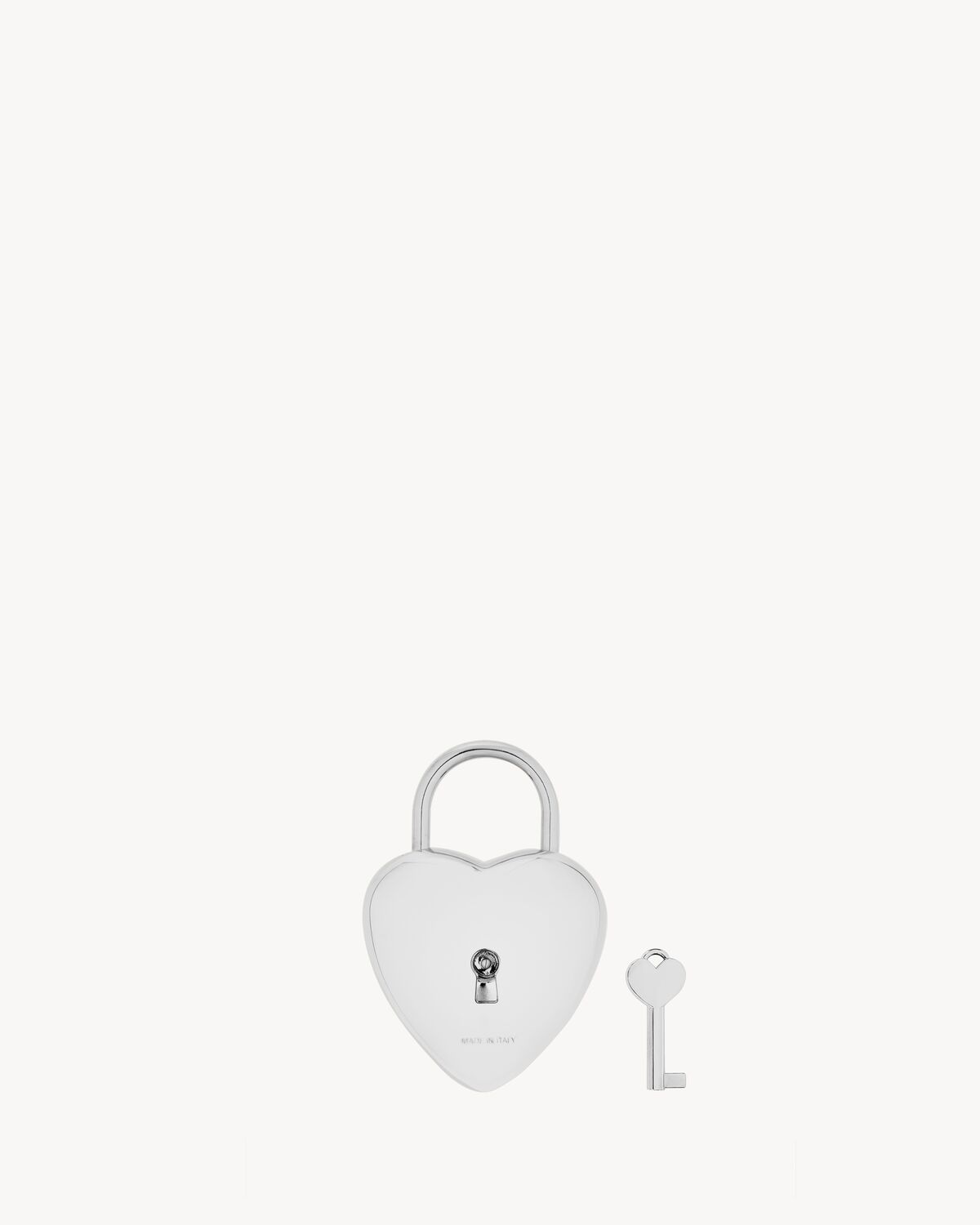 HEART-SHAPED 3D PADLOCK in Silver | Saint Laurent | YSL EN-US