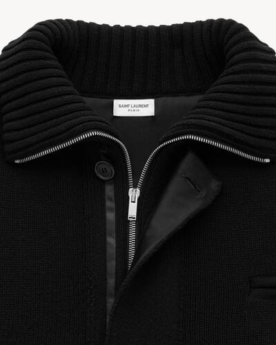 Cardigan jacket in wool | Saint Laurent | YSL.com