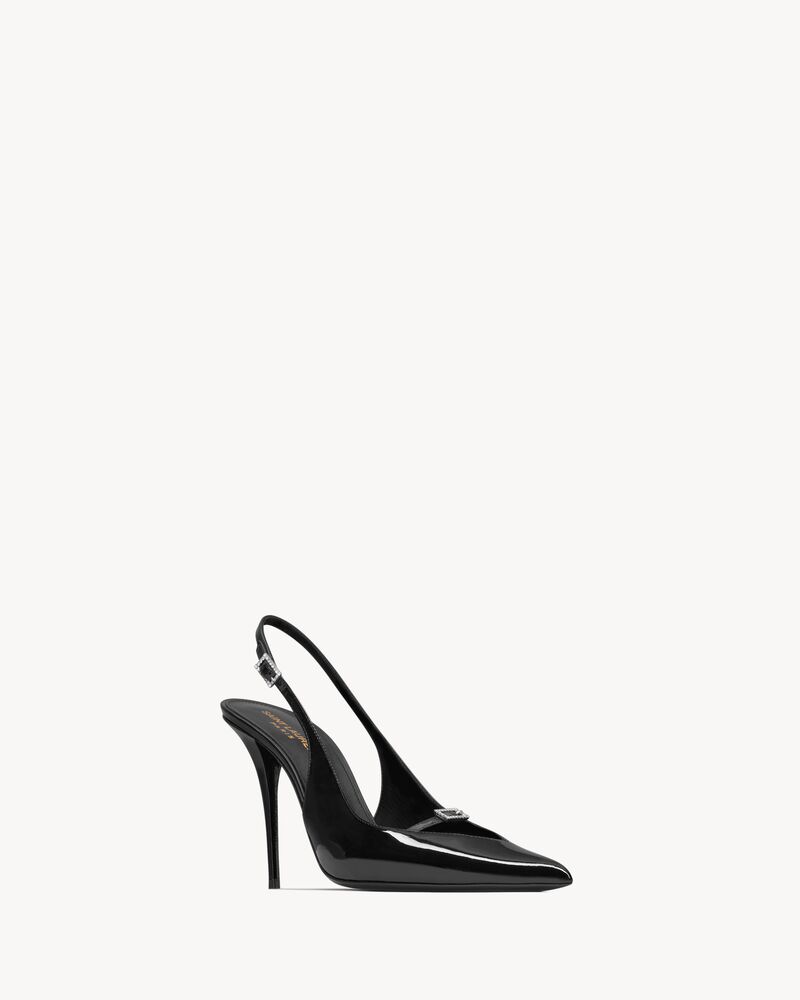 LUNA SLINGBACK PUMPS IN PATENT LEATHER | Saint Laurent | YSL.com