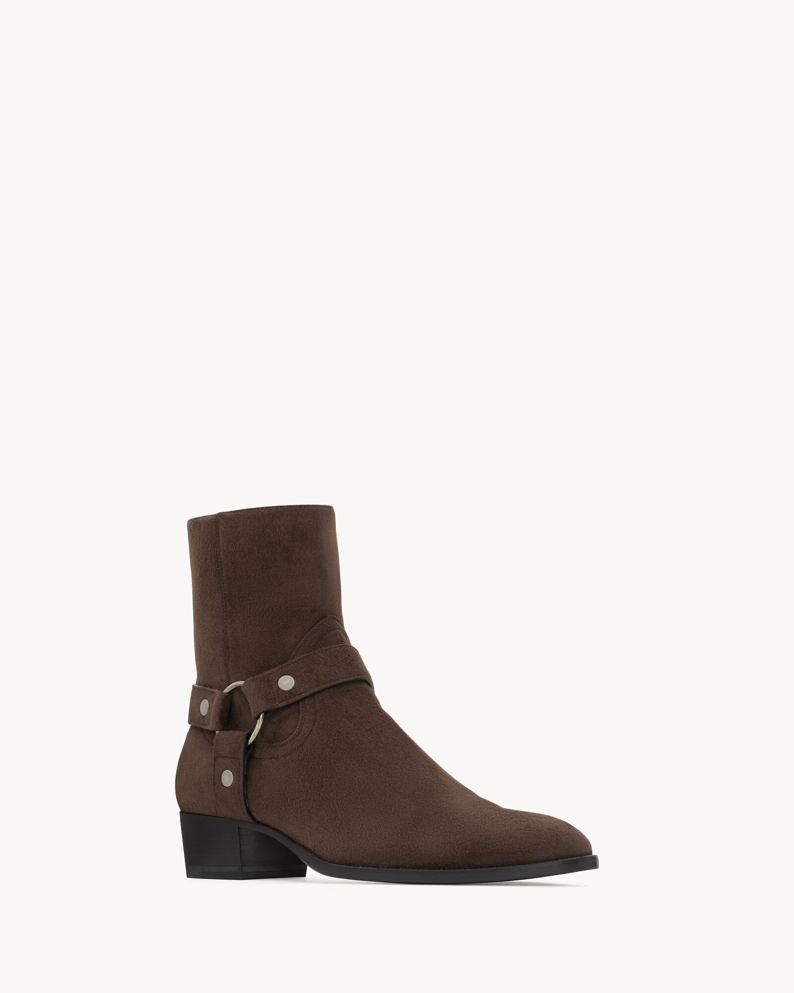 WYATT harness boots in suede | Saint Laurent | YSL US